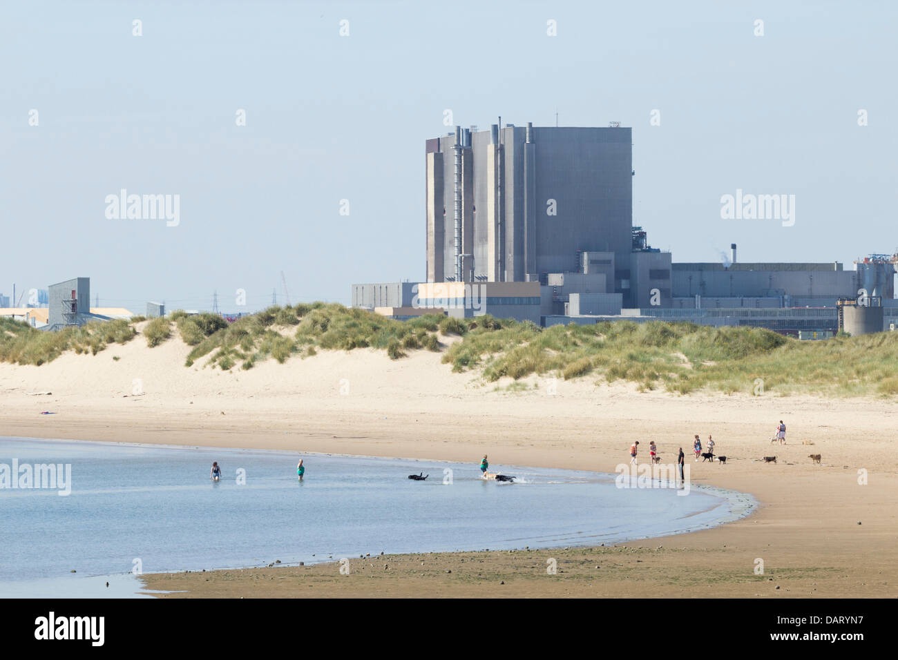 North Gare beach near Seaton Carew, Hartlepool, England, UK. 18th July ...