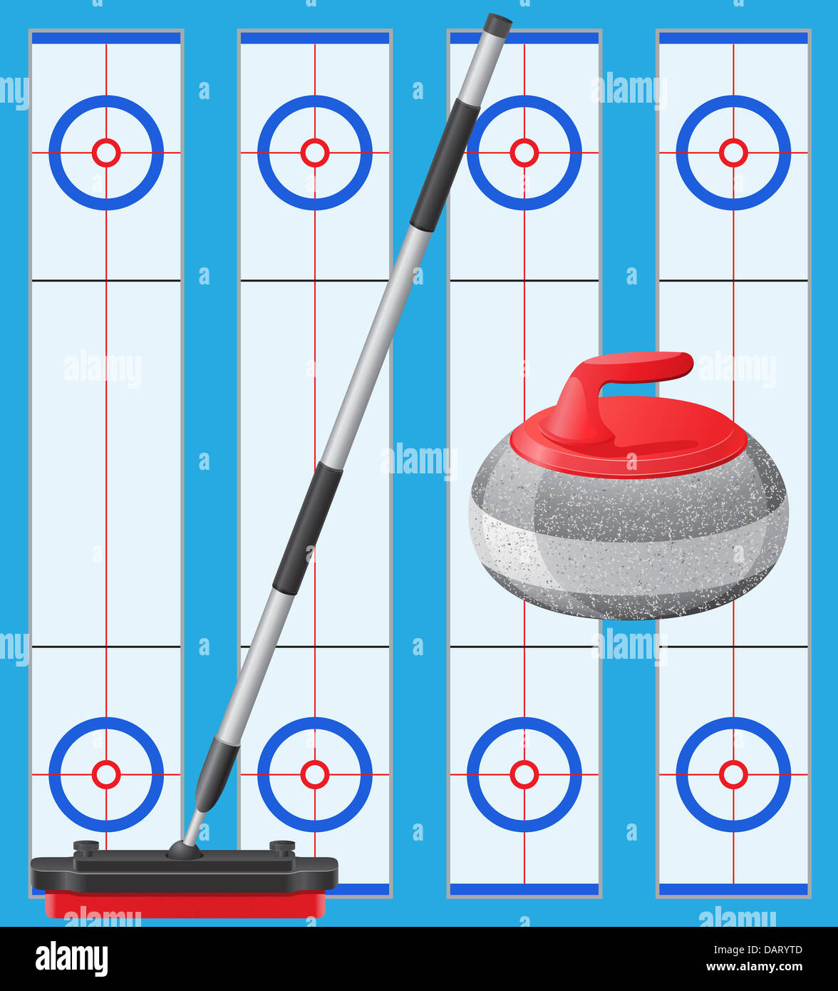 curling sport game illustration Stock Photo - Alamy