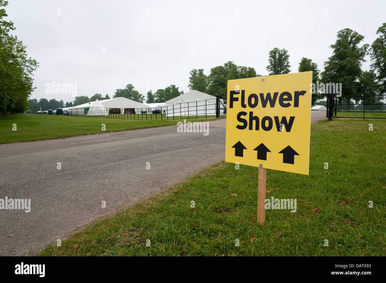 Flower show direction signs at Blenheim Palace Flower Show UK 2013 ...