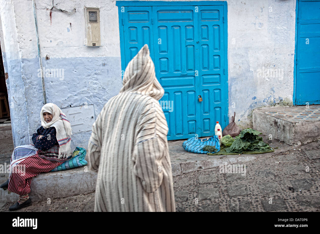 Woman In Traditional Clothing Chefchaouen High Resolution Stock ...