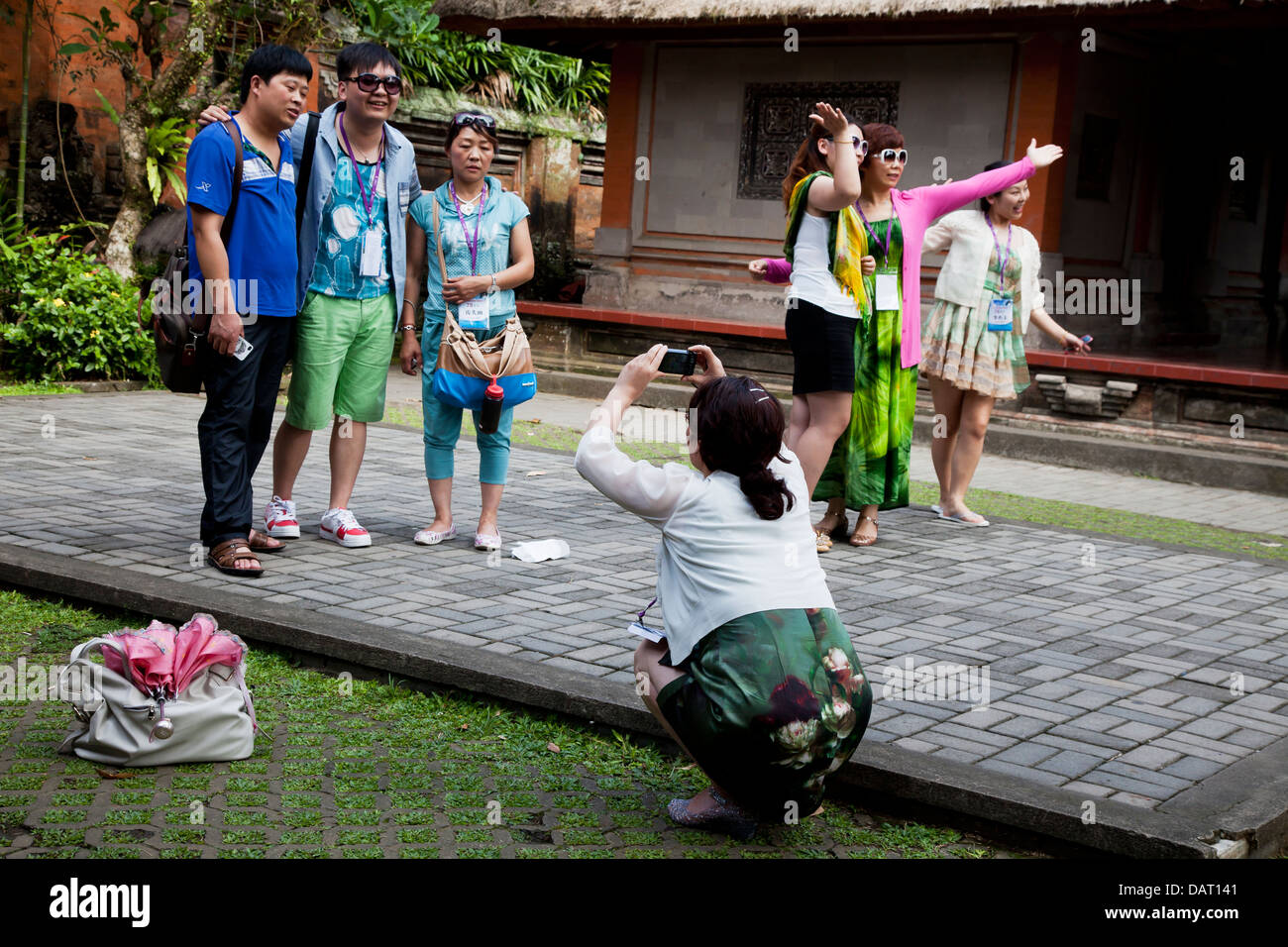 Chinese tourists in Ubud, Bali Stock Photo - Alamy