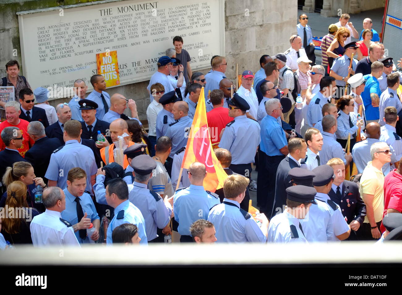 Fireman's Union march through London Stock Photo - Alamy