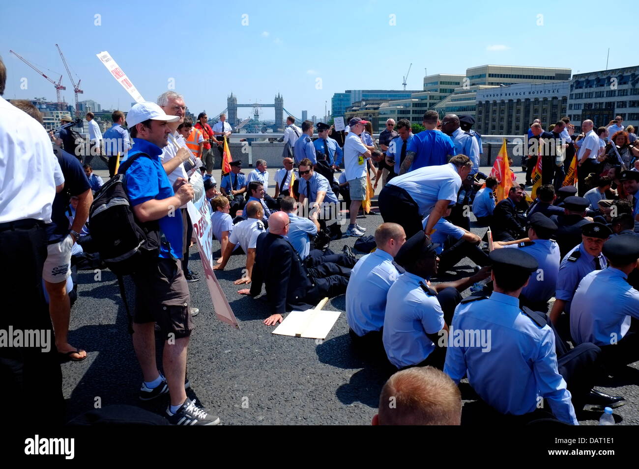 Fireman's Union march through London Stock Photo - Alamy