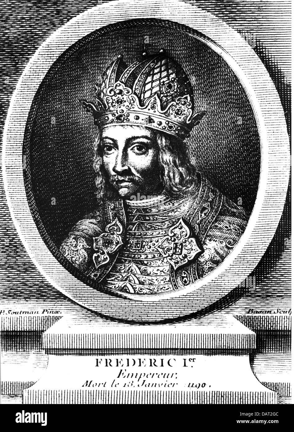 Frederick I "Barbarossa", circa 1123 - 10.6.1190, Holy Roman Emperor 18 ...