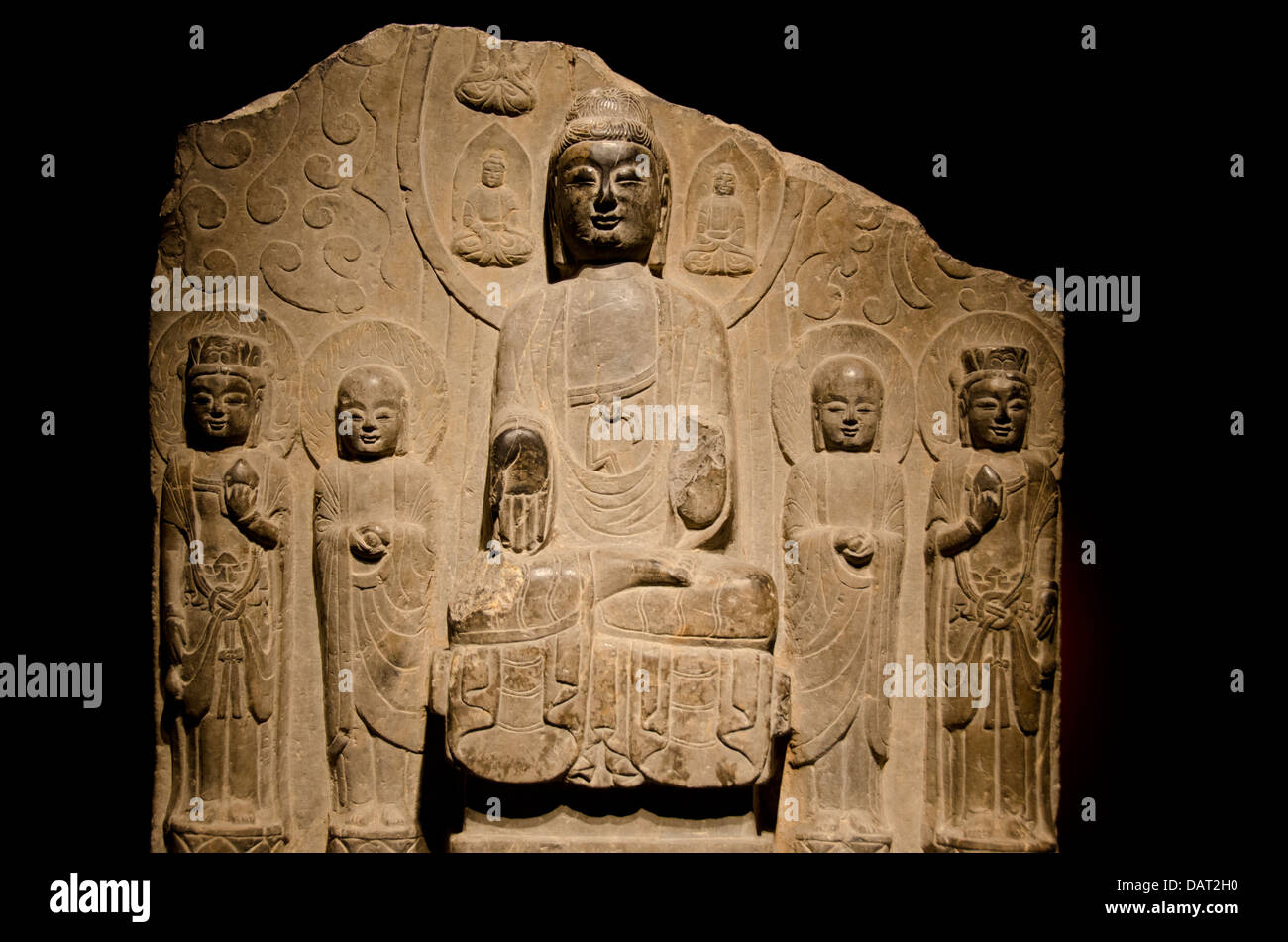 China, Shanghai, Shanghai Museum. Ancient carved stone collection ...