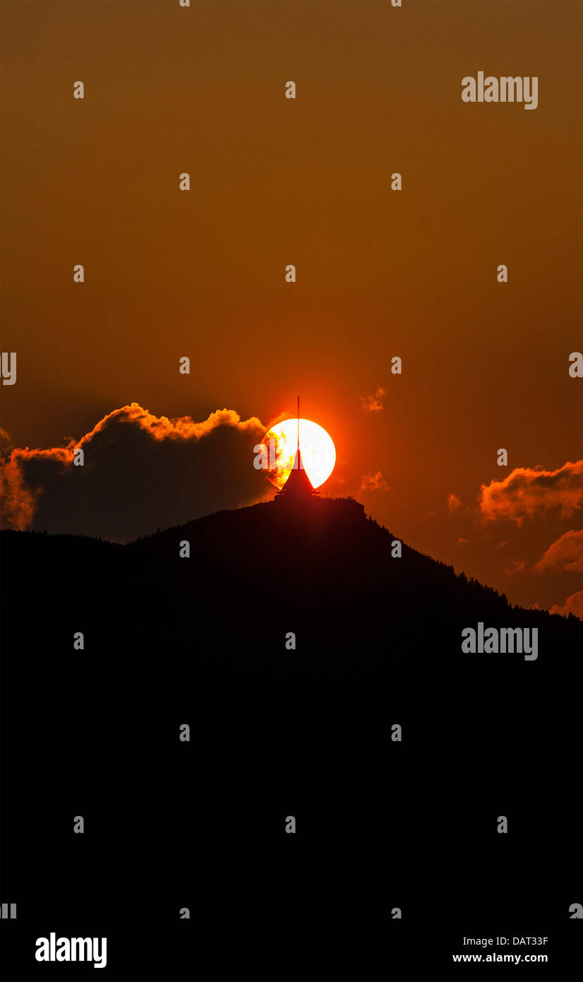View of Jested mountain hotel and television tower by famous ...