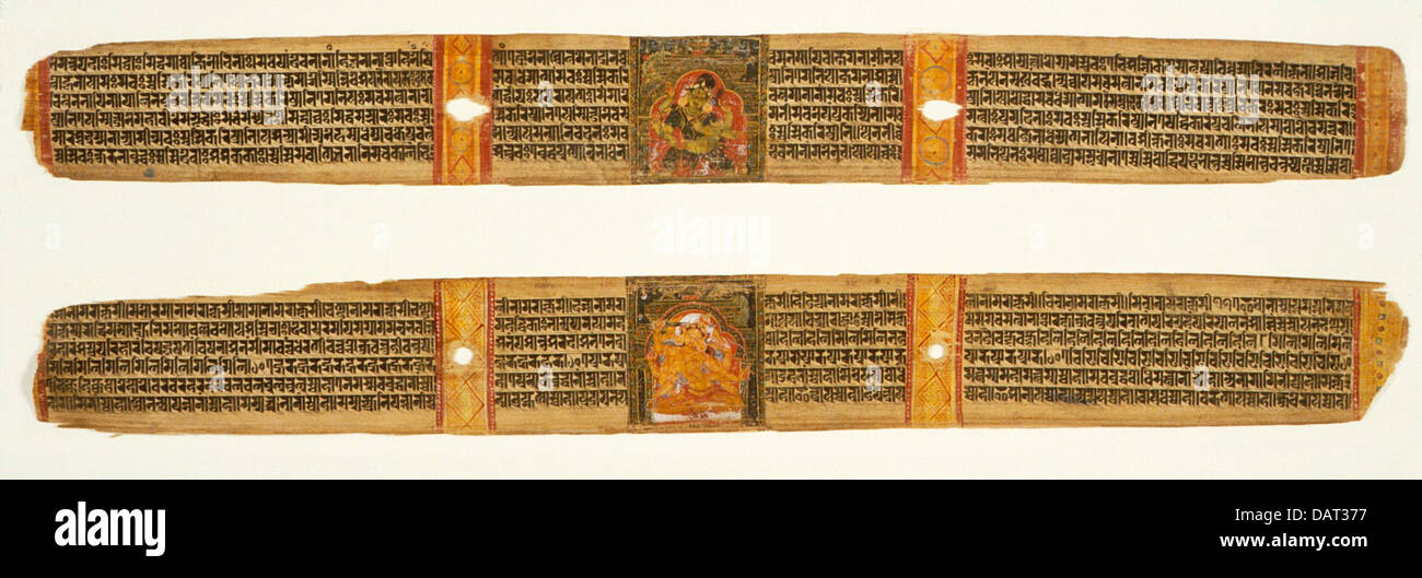 A Goddess, and the Goddess Mahapratisara, Two Folios from a ...