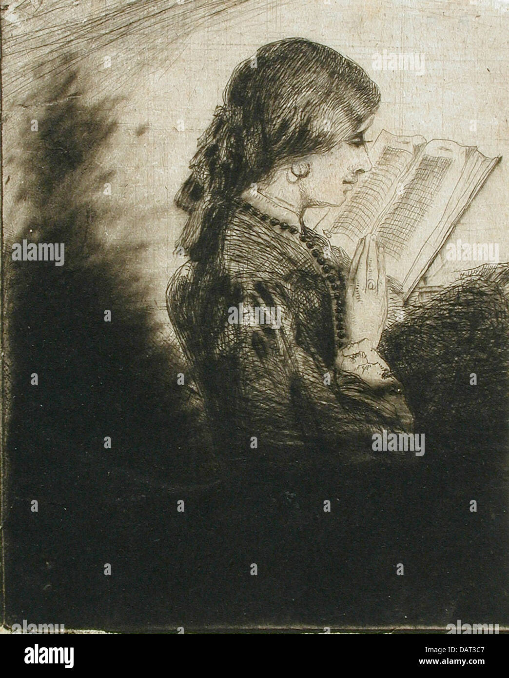 A Lady Reading 19.4.59 Stock Photo - Alamy