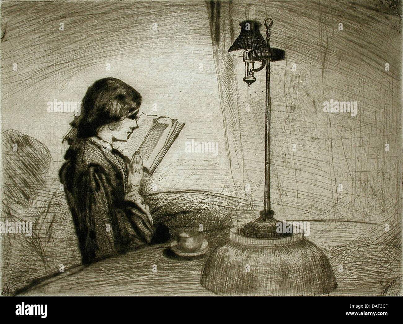 A Lady Reading 19.4.60 Stock Photo - Alamy
