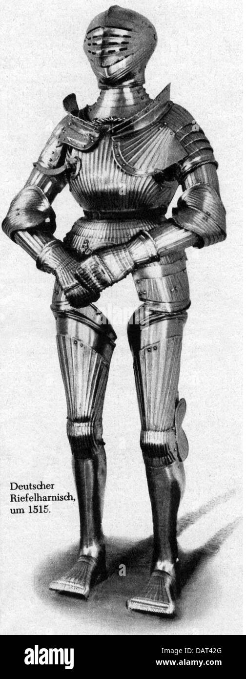 military, Middle Ages, knights, Maximilian armour, German, circa 1515 ...