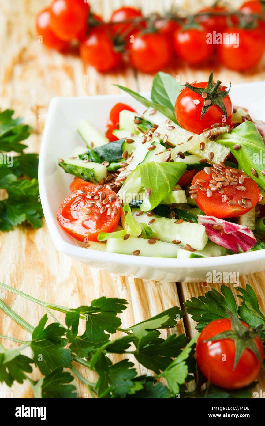 Vegetable salad cucumbers tomatoes fresh hi-res stock photography and ...