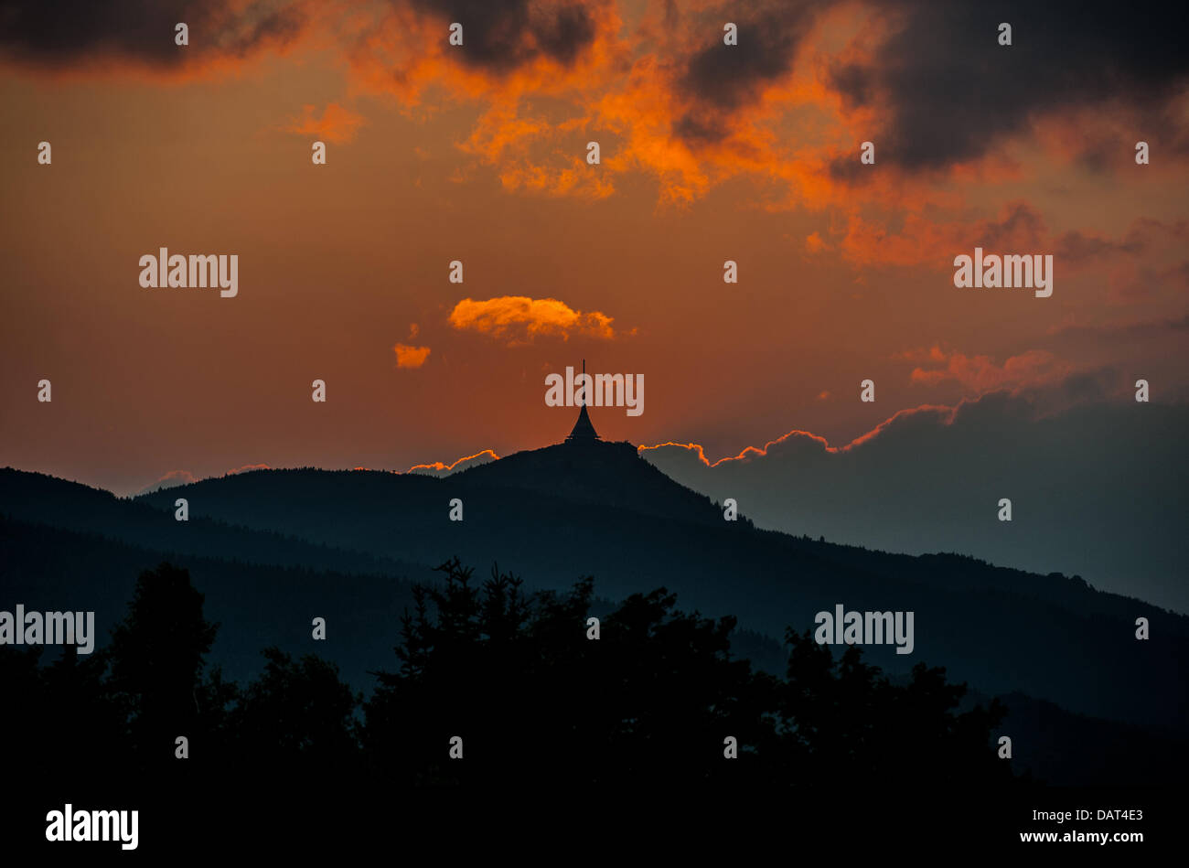 View of Jested mountain hotel and television tower by famous ...