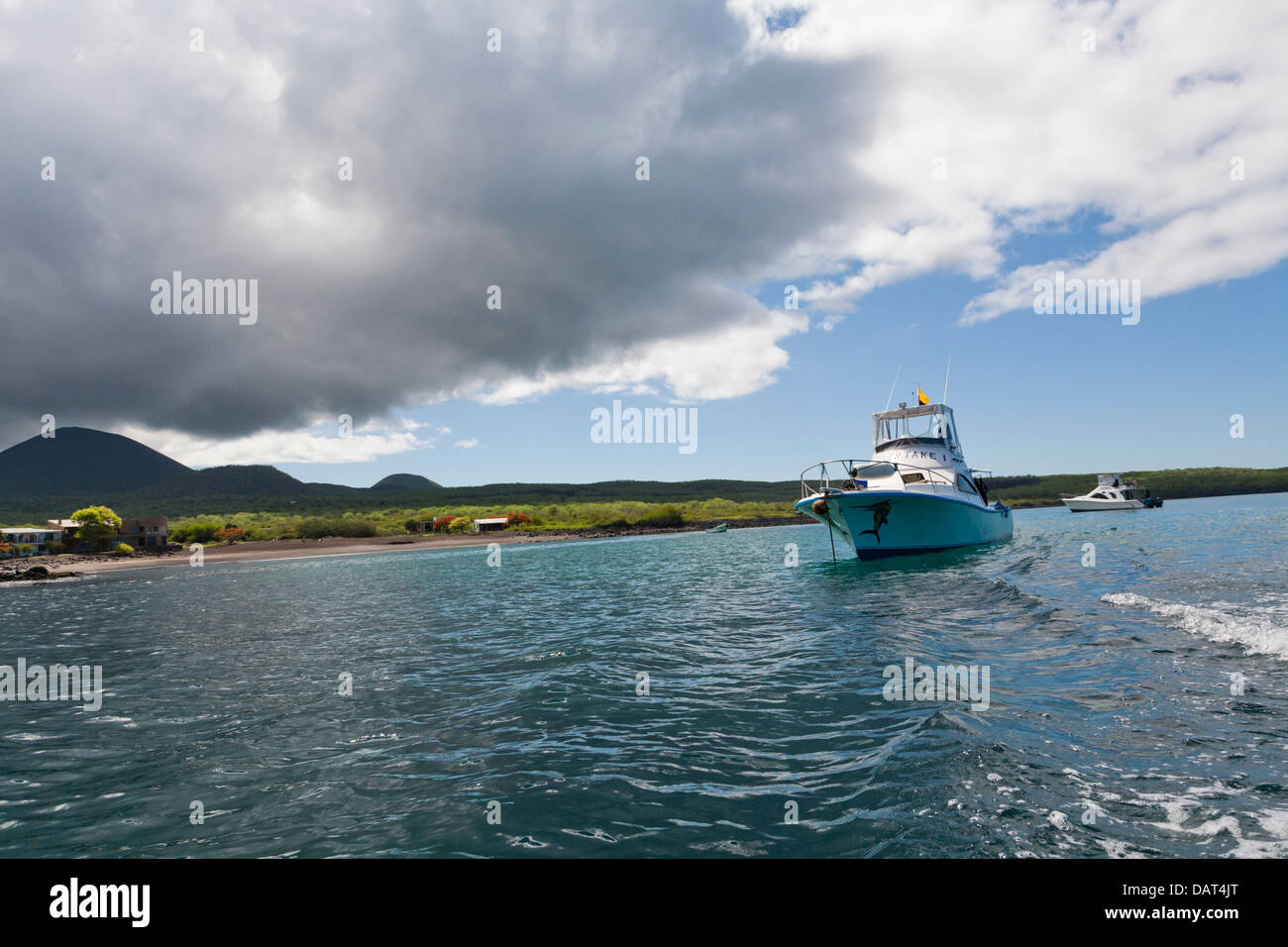 Boat Excursion, Floreana Island, Galapagos Islands, Ecuador Stock Photo ...