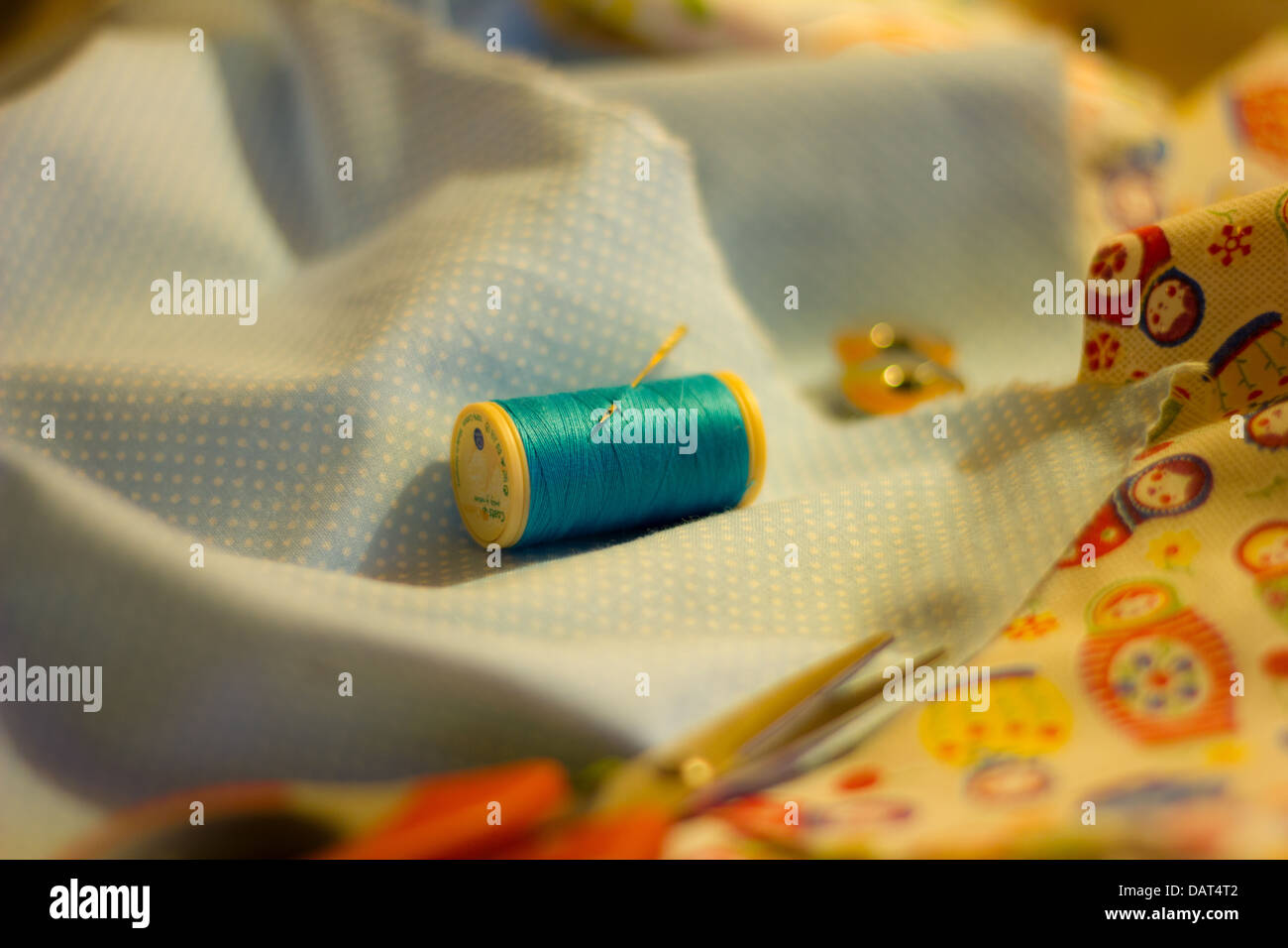 blue tissue and line roller Stock Photo - Alamy