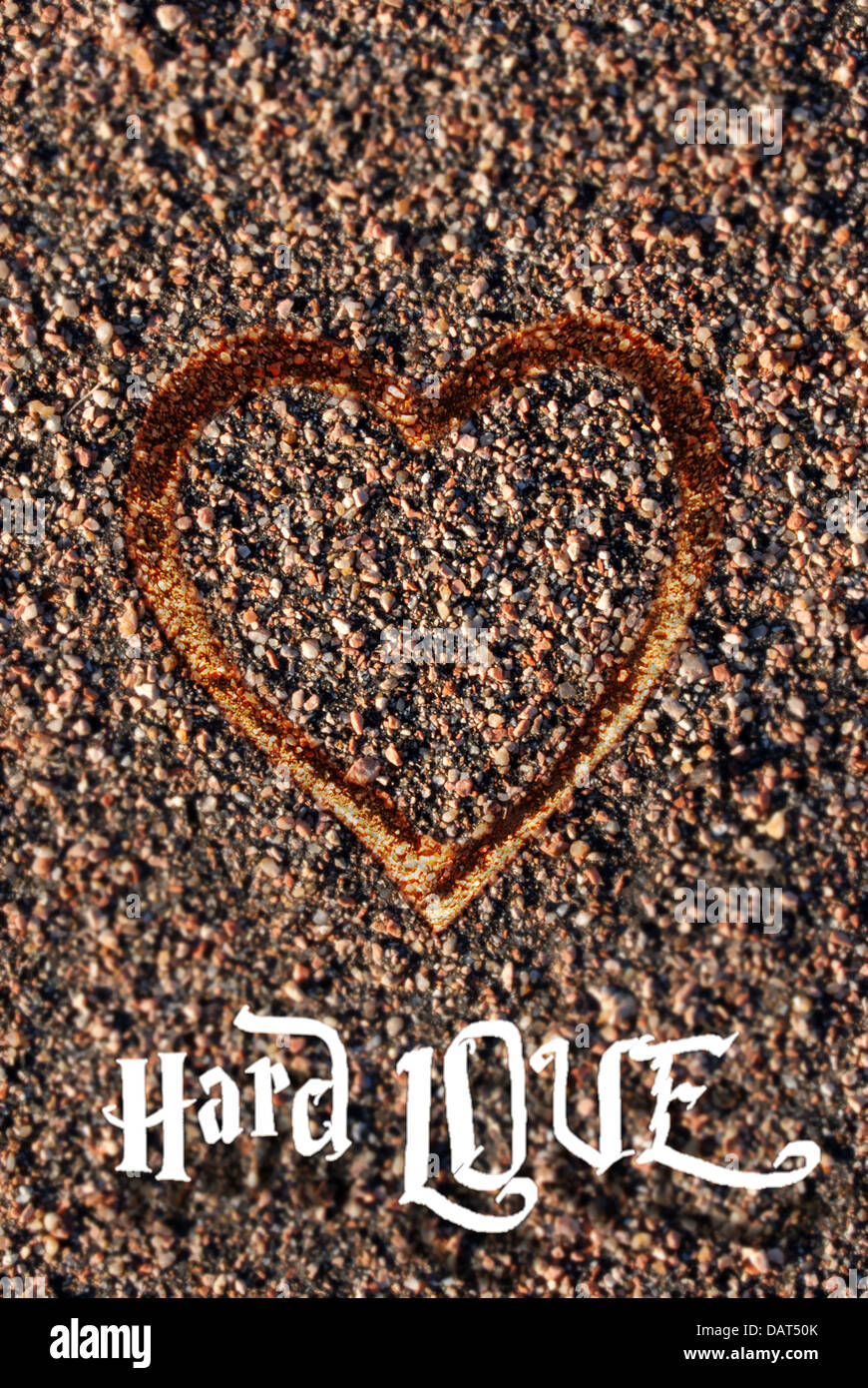 Hard love heart Stock Photo - Alamy