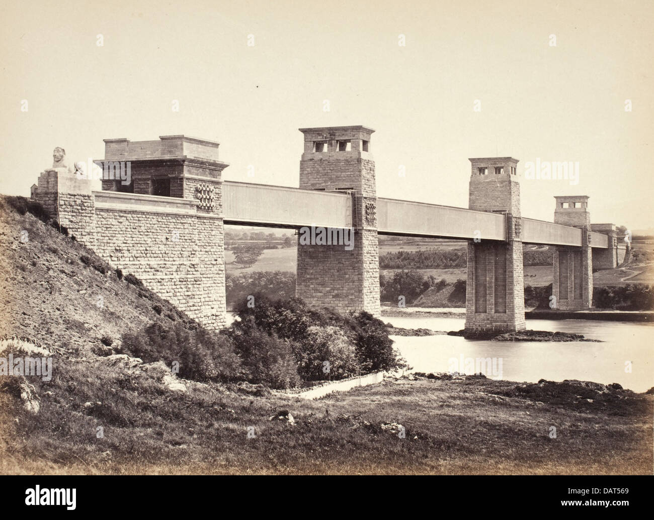 Bangor, The Britannia Bridge, From Anglesey (258) M.2008.40.202.9 Stock ...