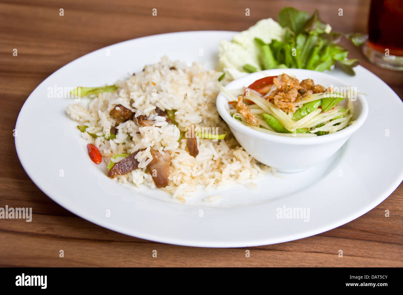 fried rice with grilled pork Stock Photo - Alamy