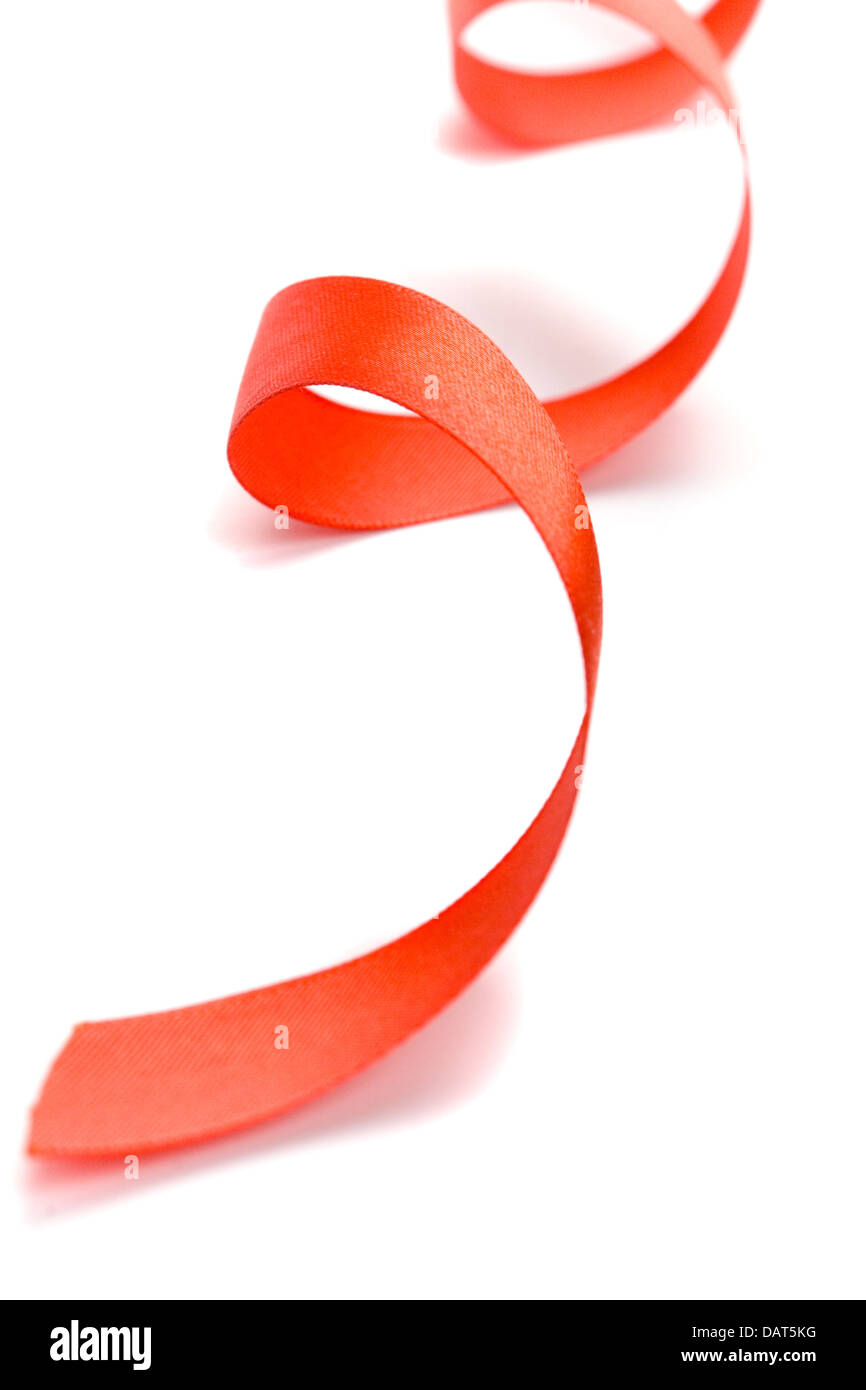 red satin ribbon Stock Photo - Alamy