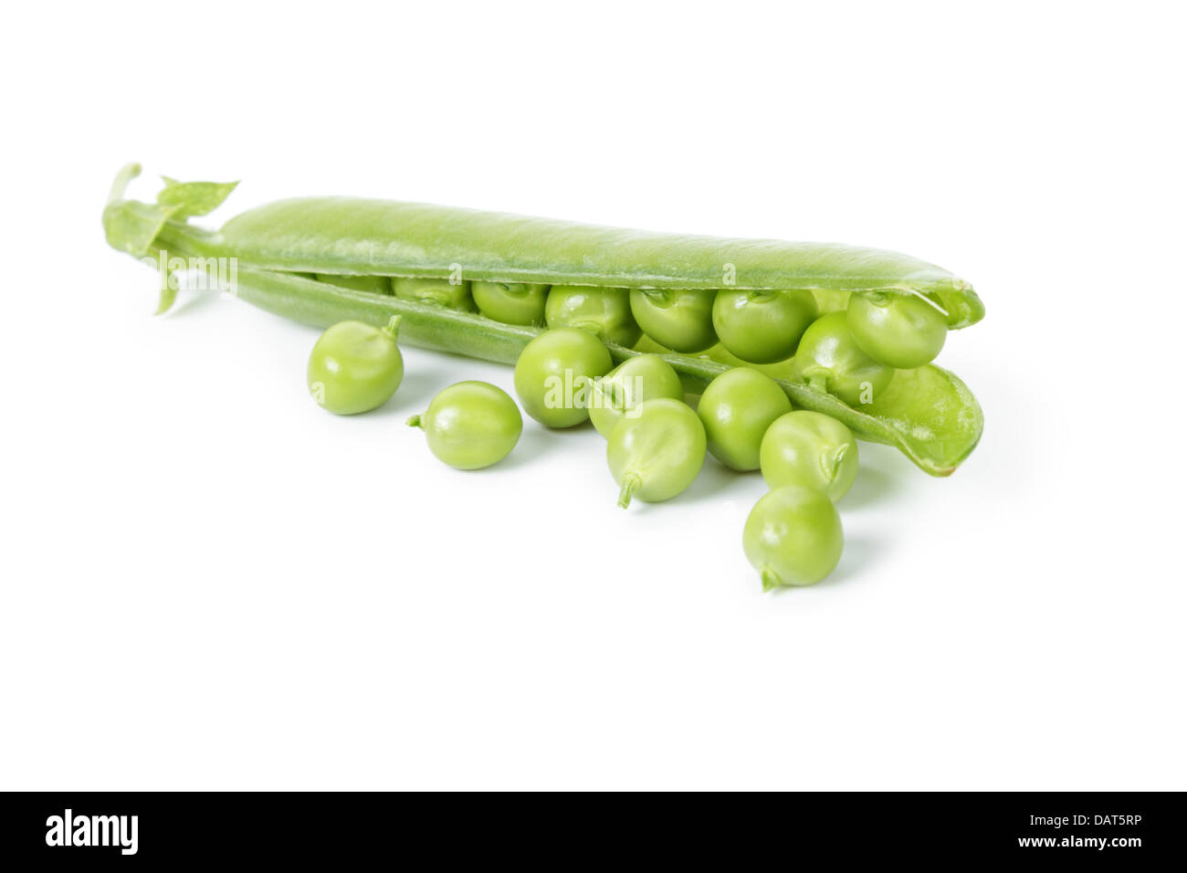fresh pea pods, isolated on white background Stock Photo - Alamy
