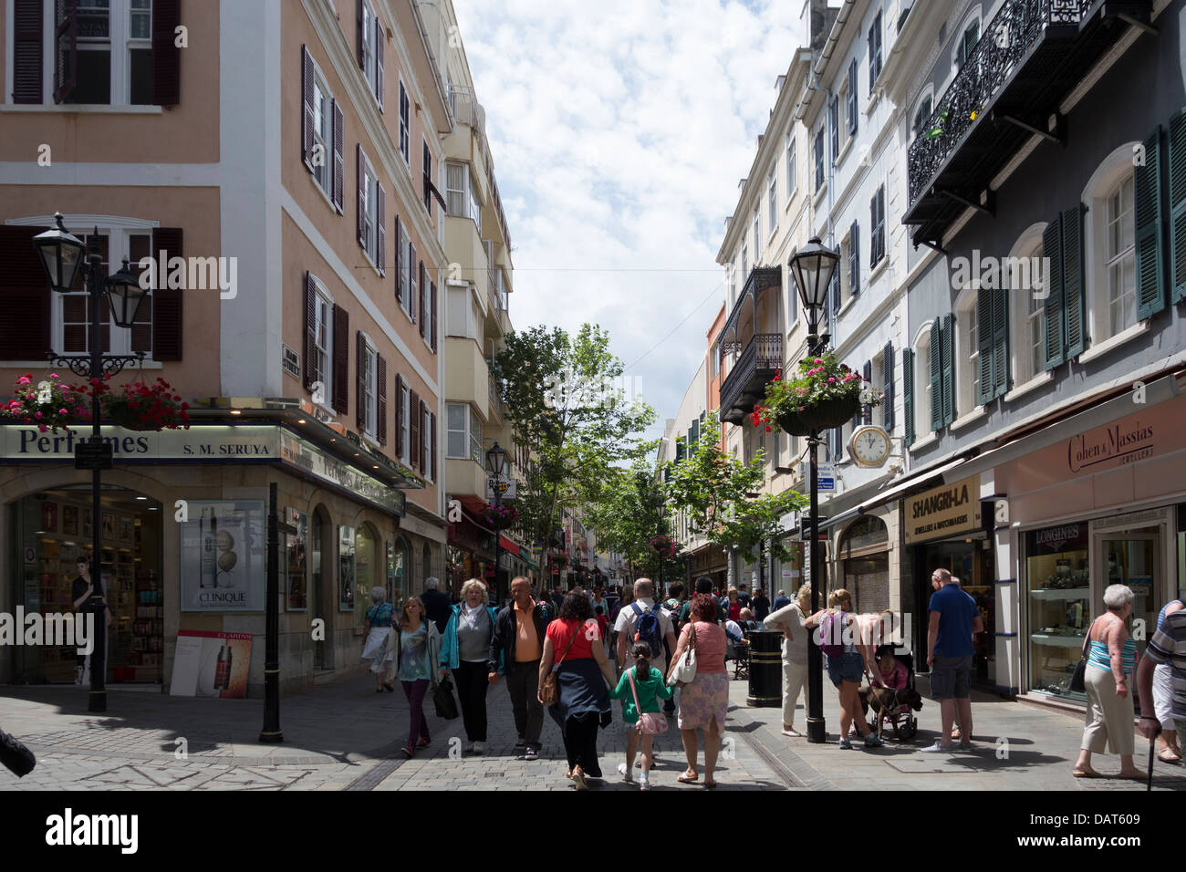 Gibraltar main street Stock Photo - Alamy