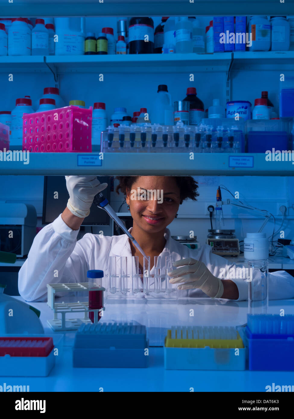 African american scientist working in hi-res stock photography and ...