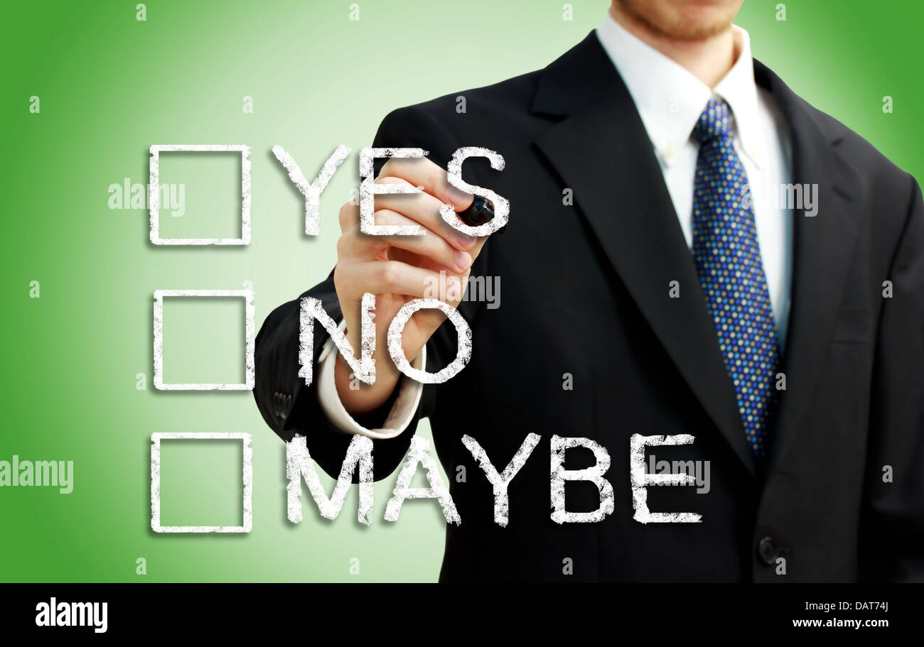 Man yes no hi-res stock photography and images - Alamy