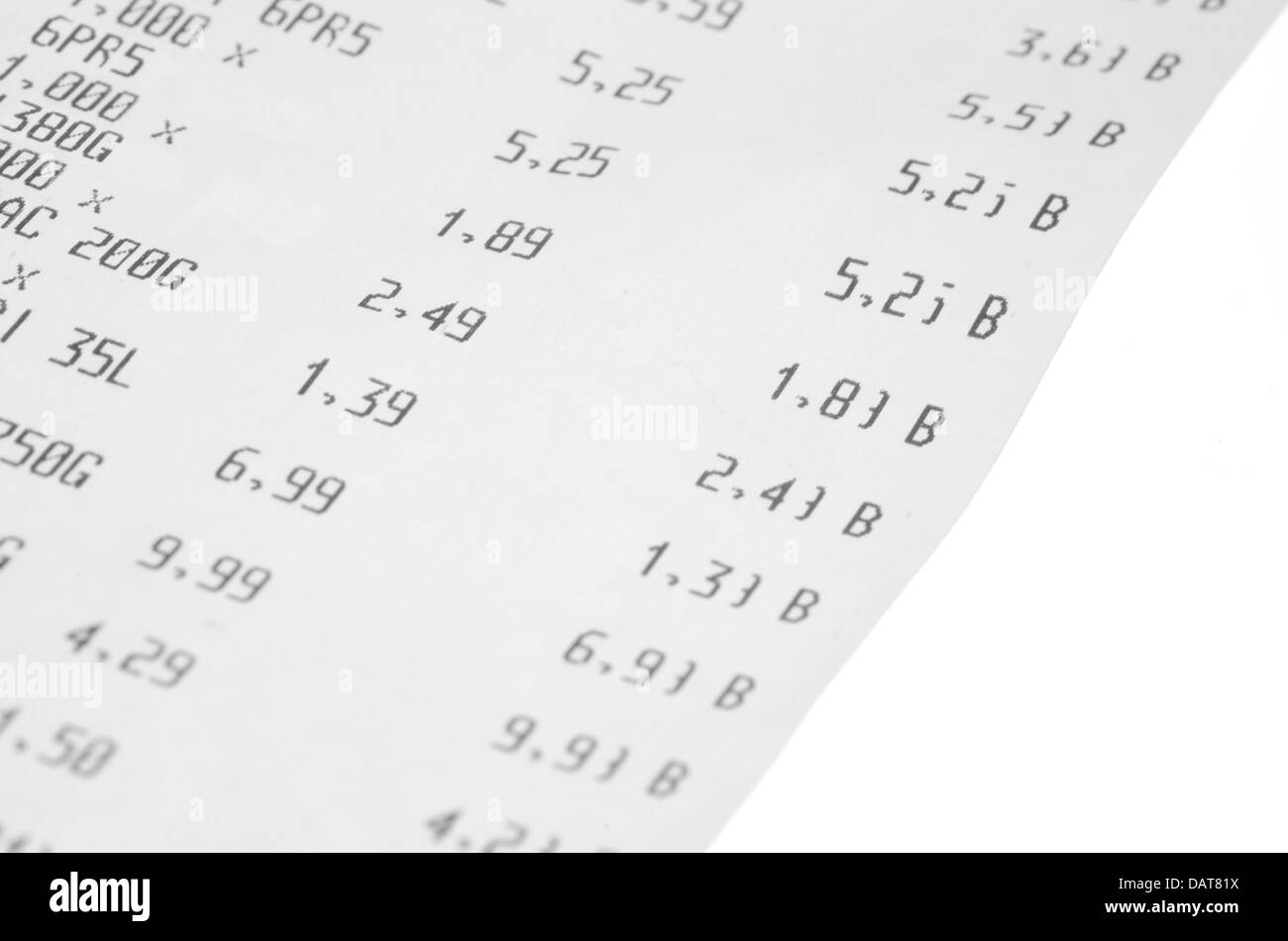 Grocery receipt hi-res stock photography and images - Alamy