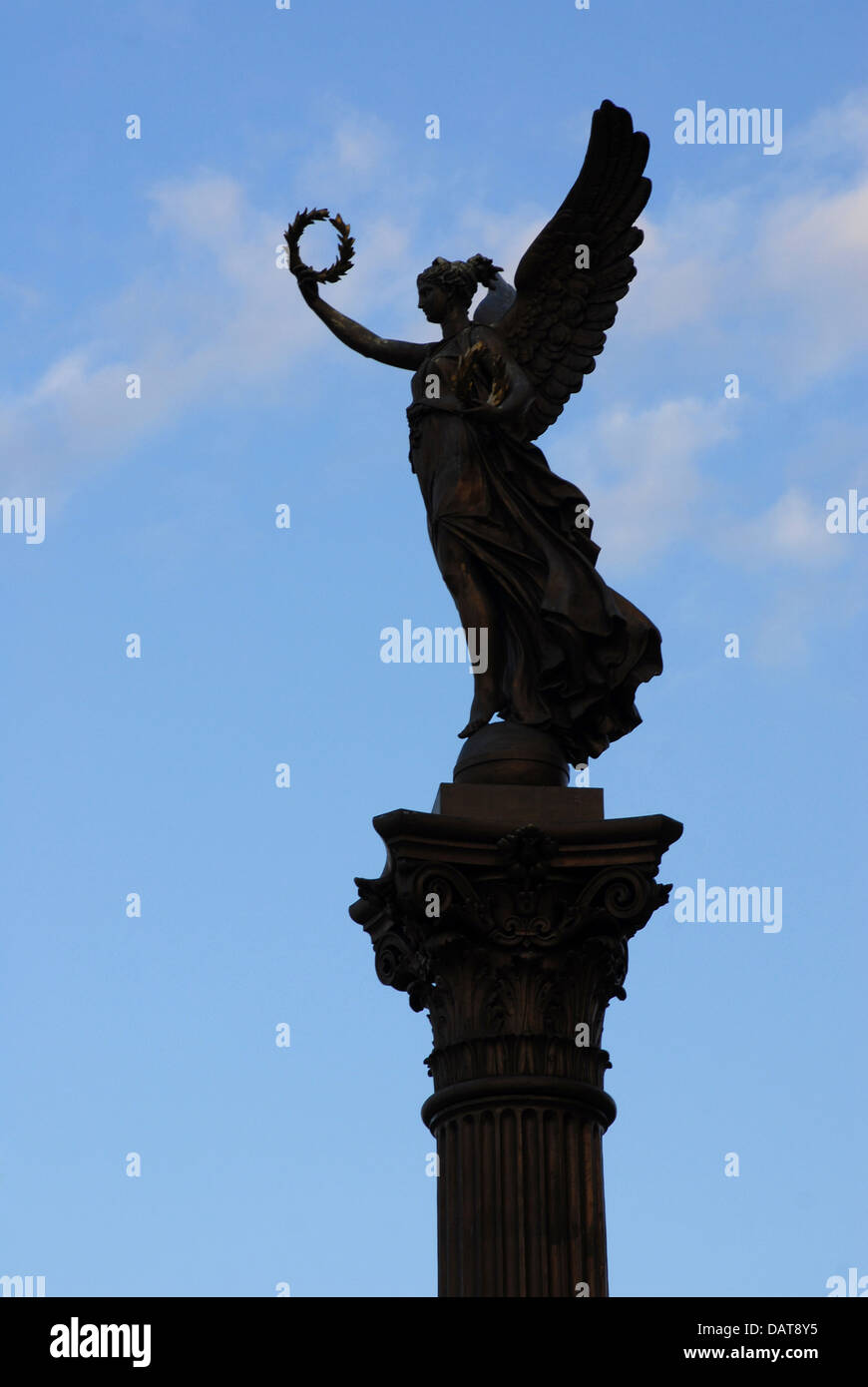 Golden muse statue Stock Photo - Alamy