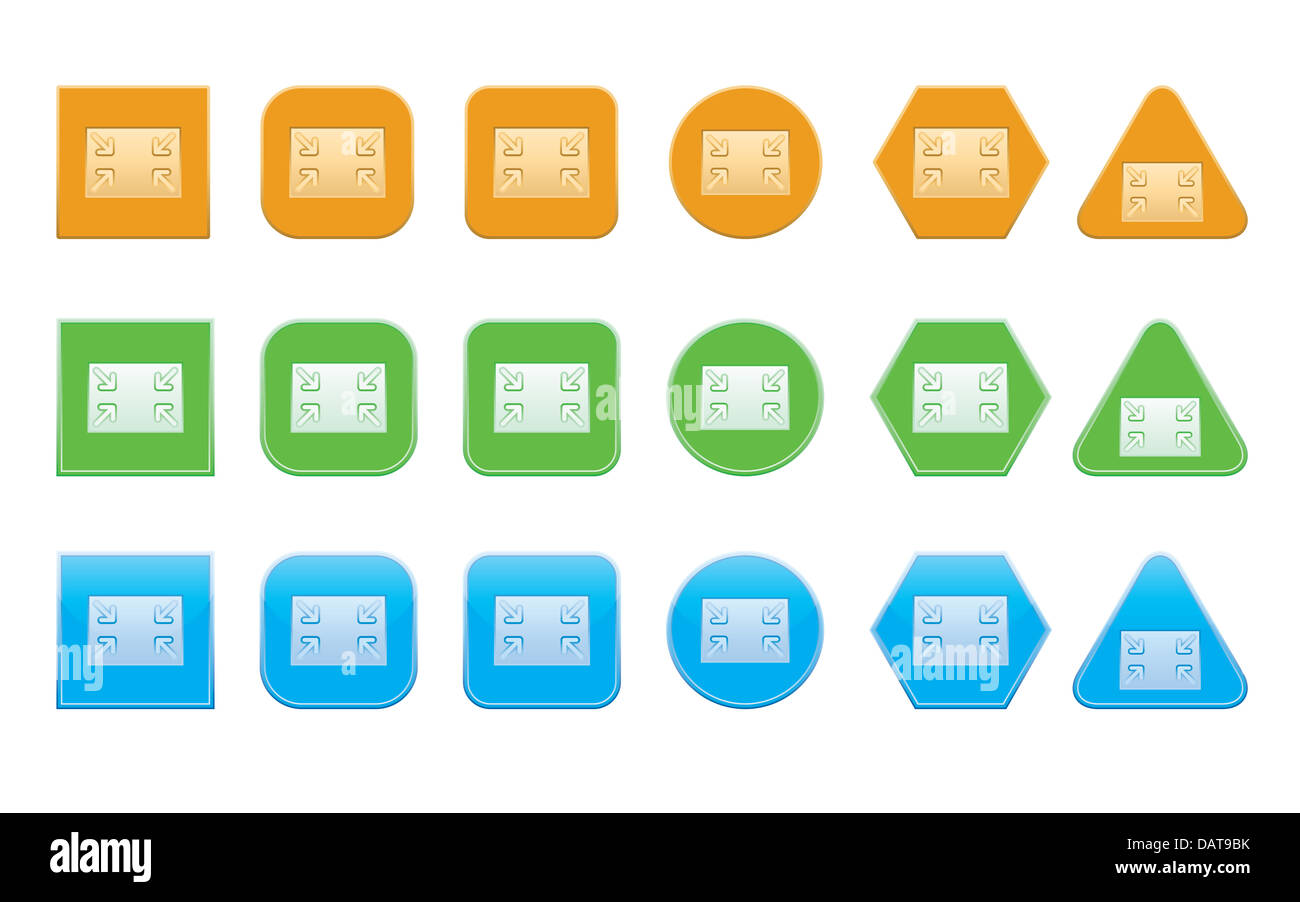 set of normal screen icons of different shape Stock Photo - Alamy