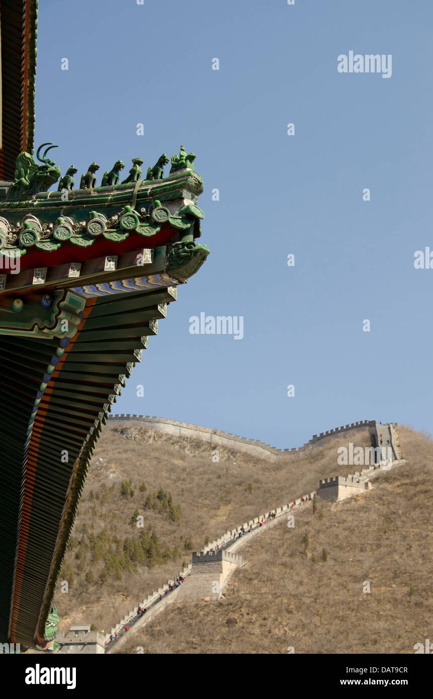 China, Beijing. The Great Wall of China at Juyongguan in the Jundu ...