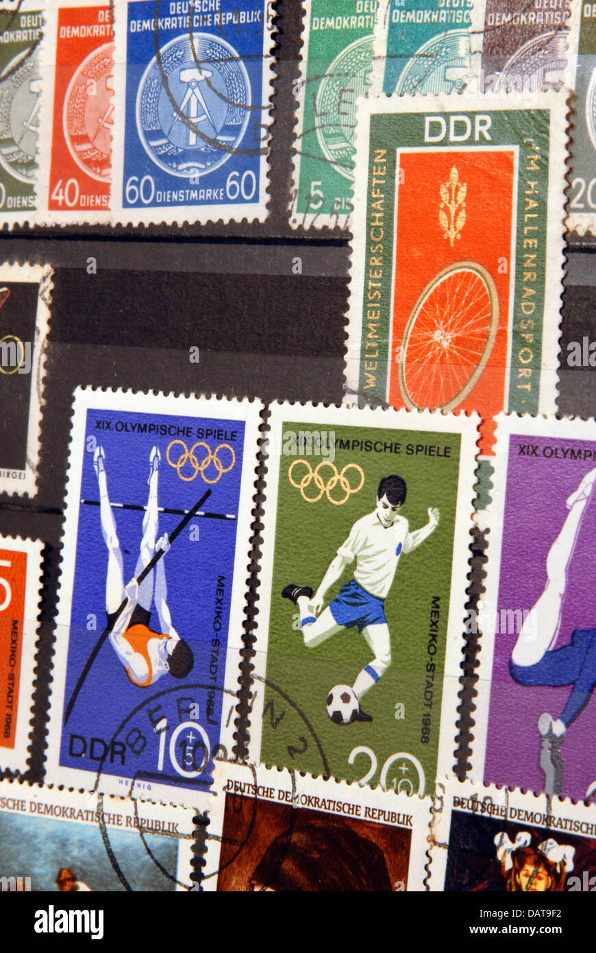 Stamp collection from Germany Stock Photo - Alamy