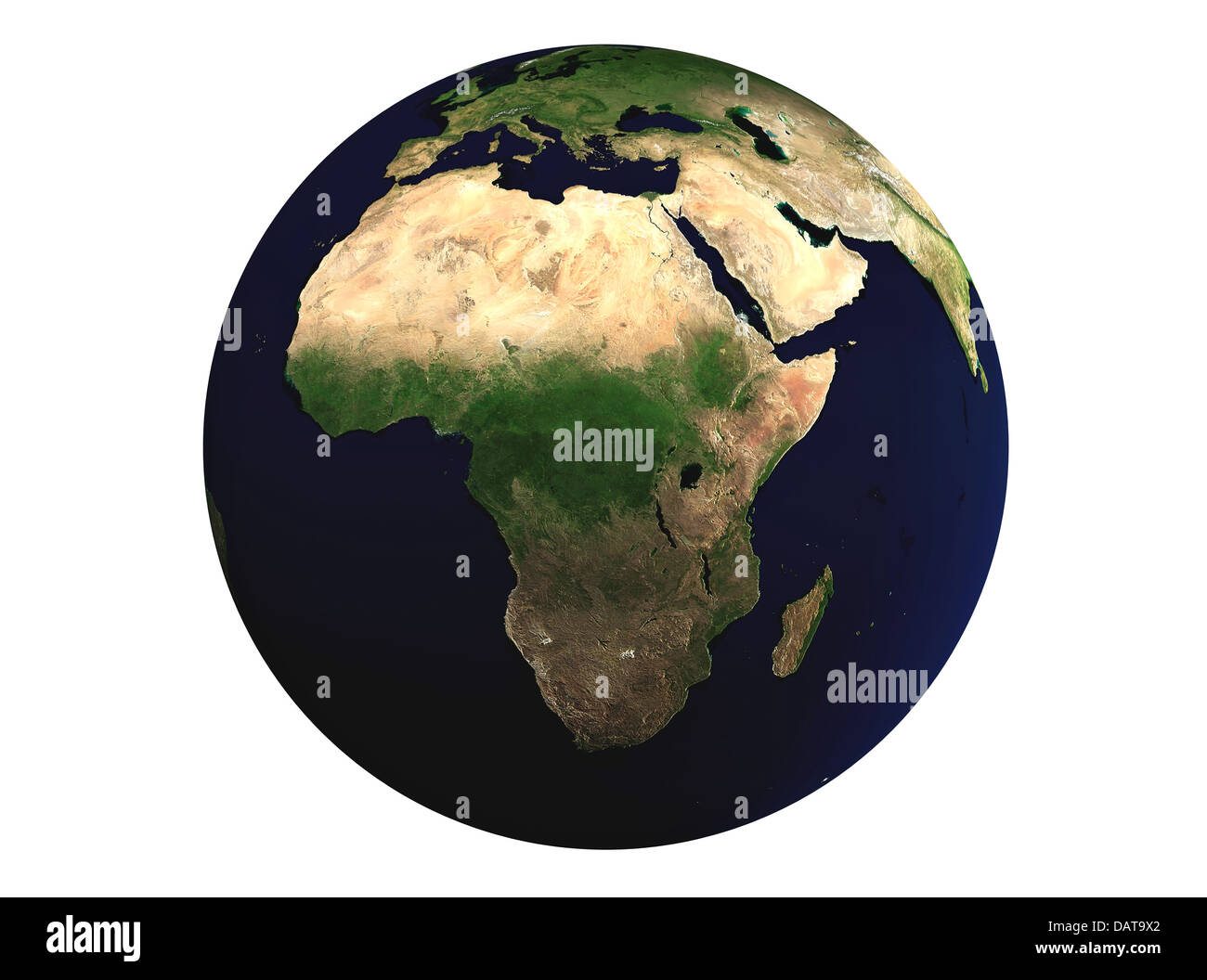 Earth 3D. Isolated on white Stock Photo - Alamy