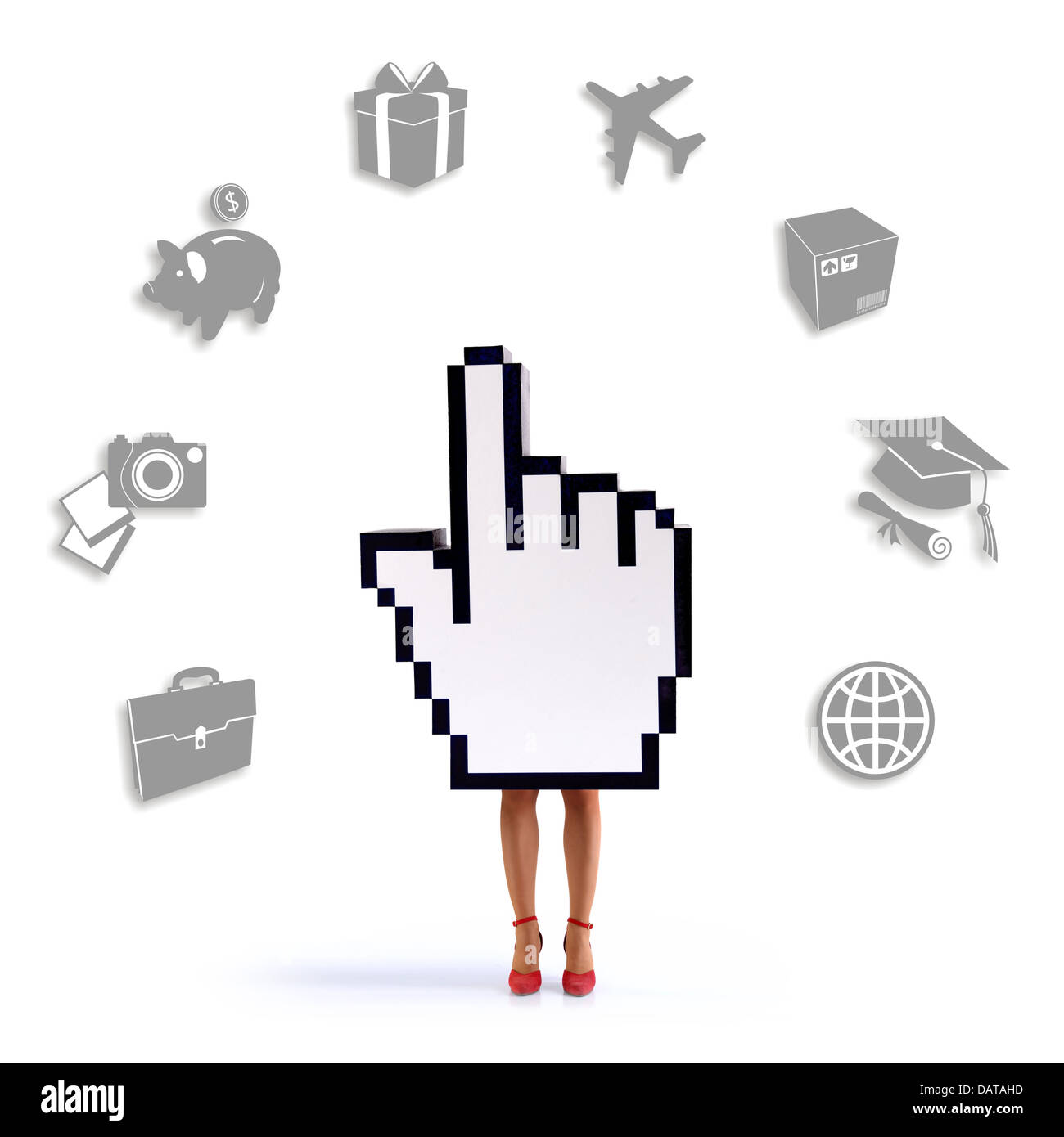 Mine with a click Stock Photo - Alamy