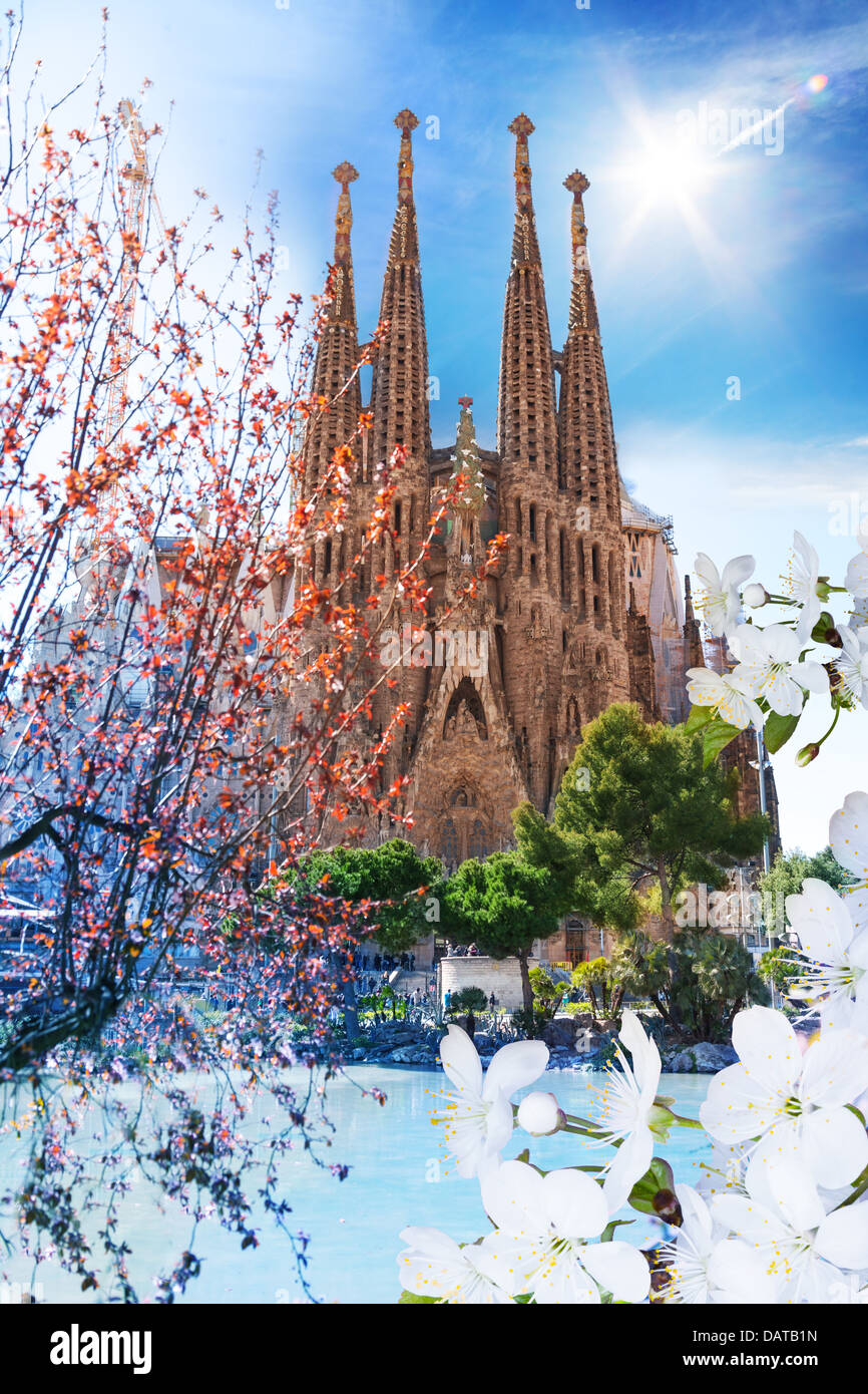 Spring sagrada familia barcelona spain hi-res stock photography and ...