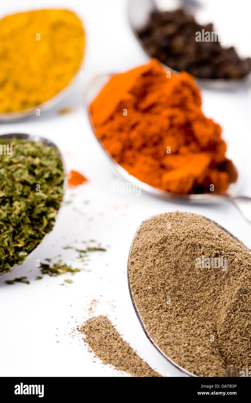 various ground spices Stock Photo - Alamy