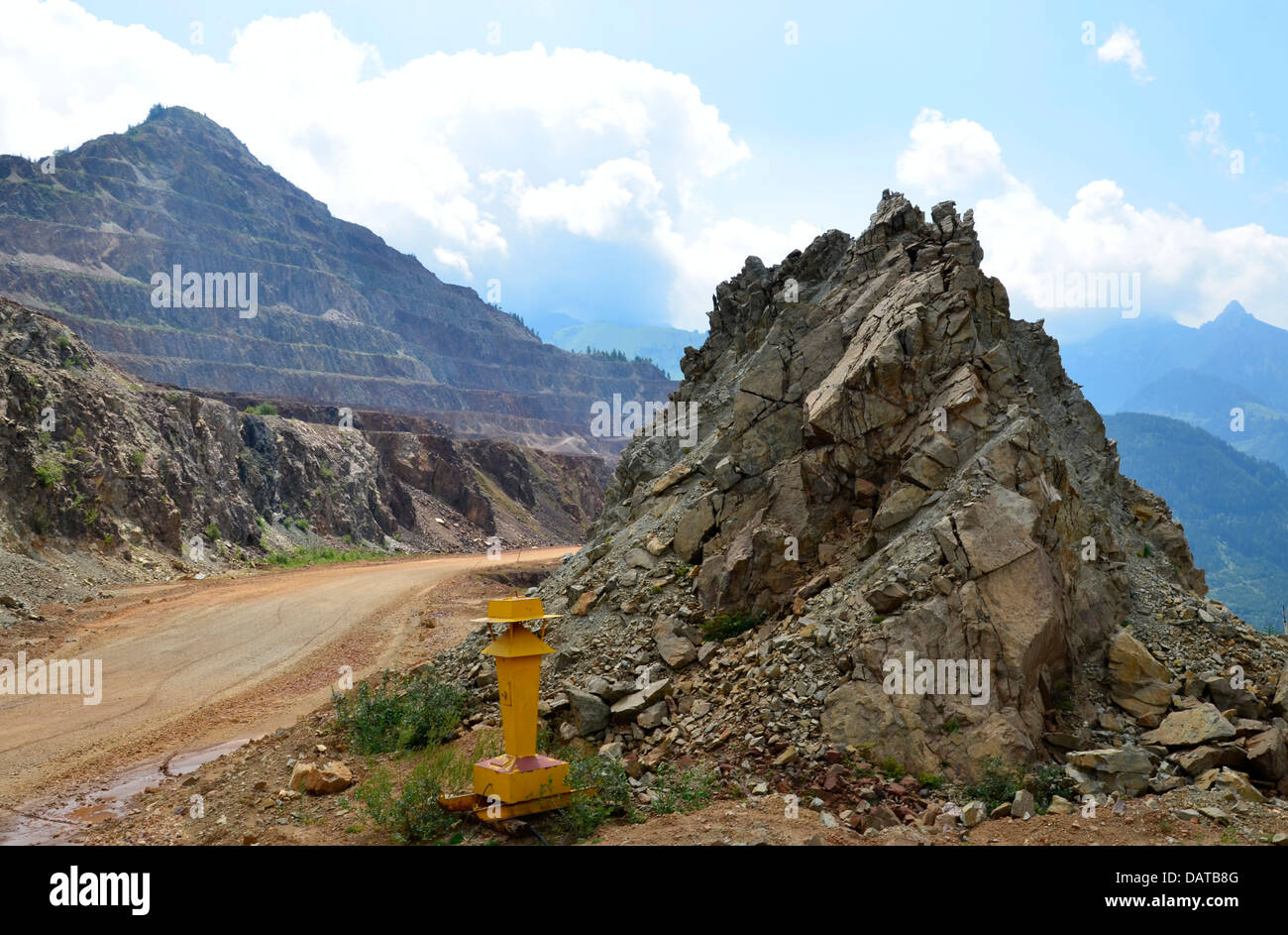 Operating open pit siderite mine styria hi-res stock photography and ...
