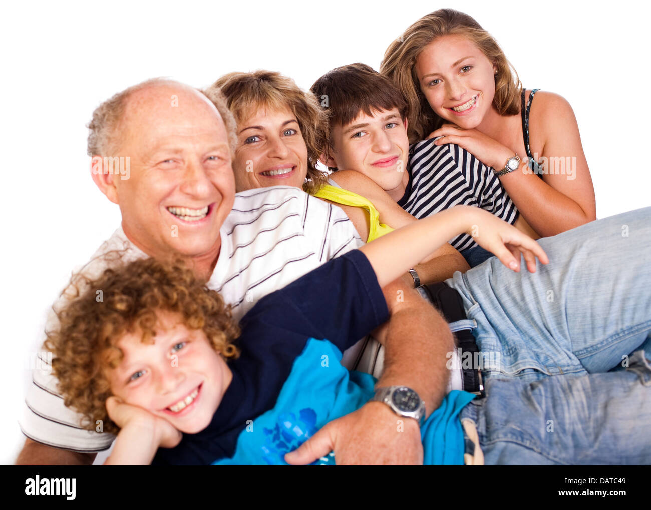 Happy family having fun together Stock Photo - Alamy
