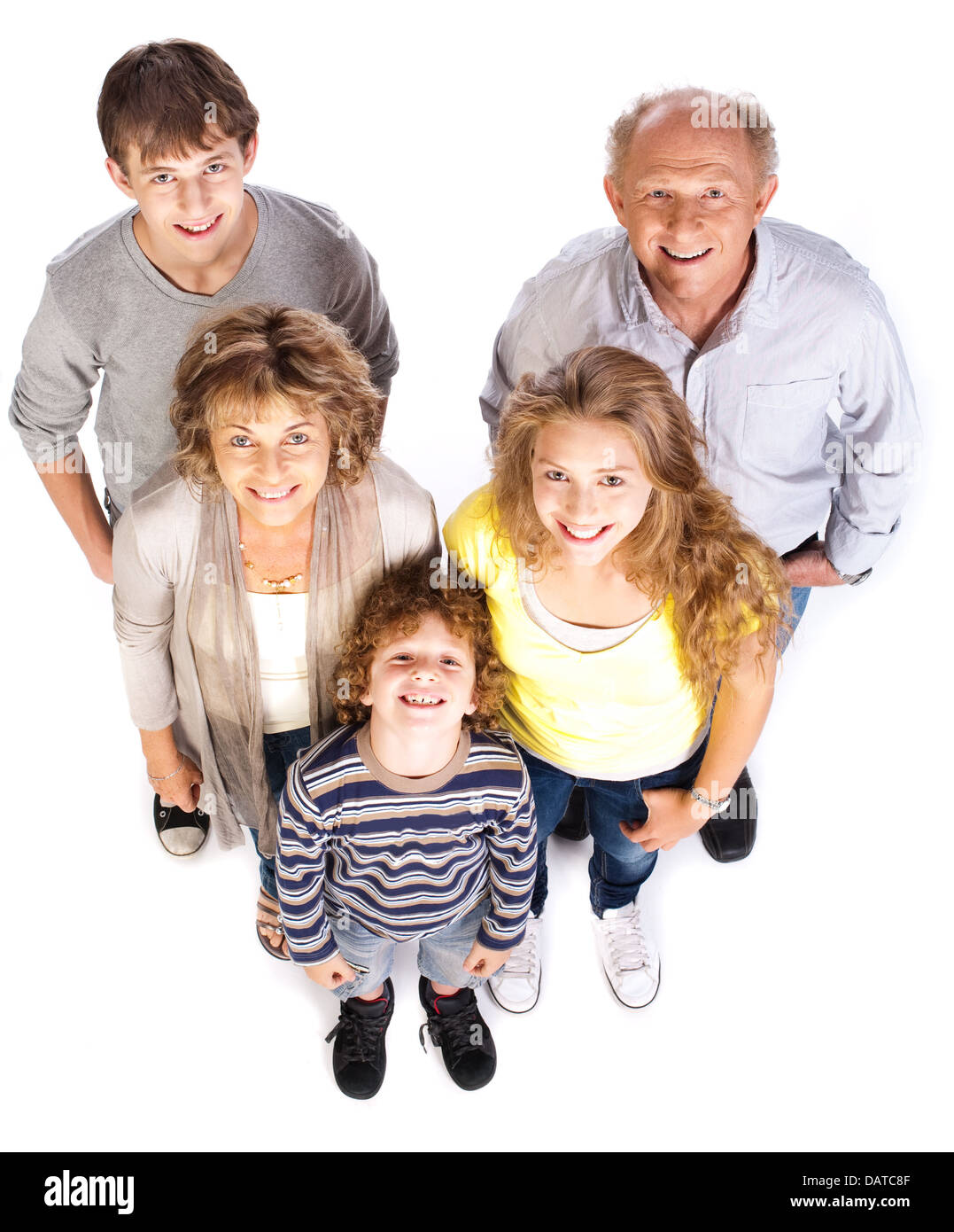 Happy and loving family of five Stock Photo - Alamy