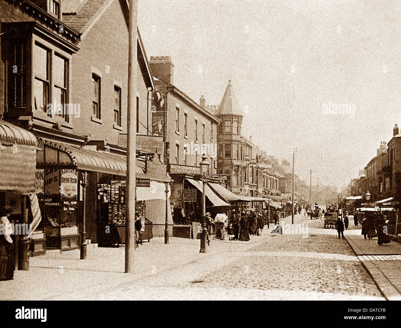Blackpool Coronation Street Victorian period Stock Photo - Alamy