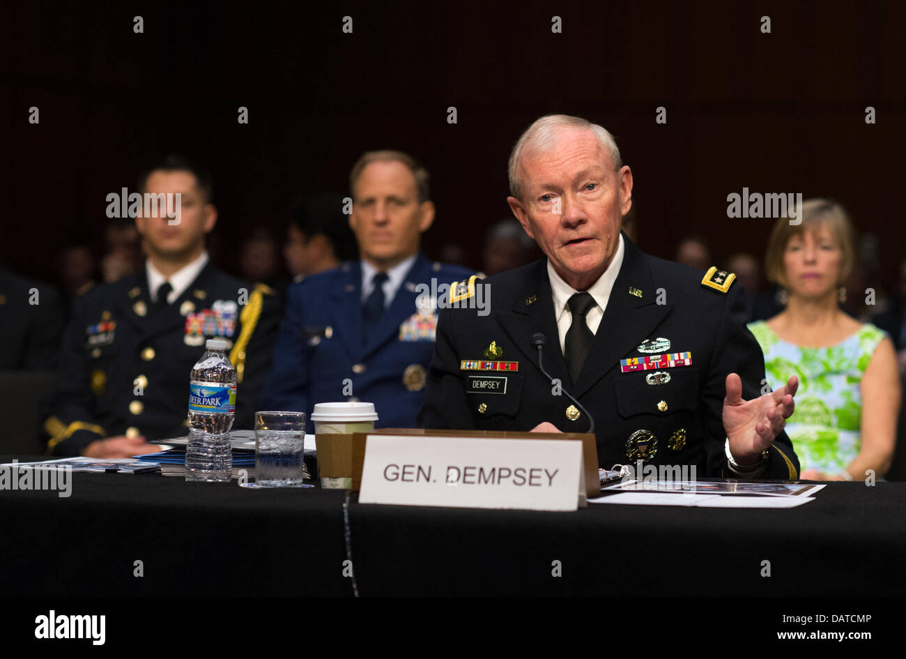 US Chairman of the Joint Chiefs of Staff General Martin Dempsey speaks ...