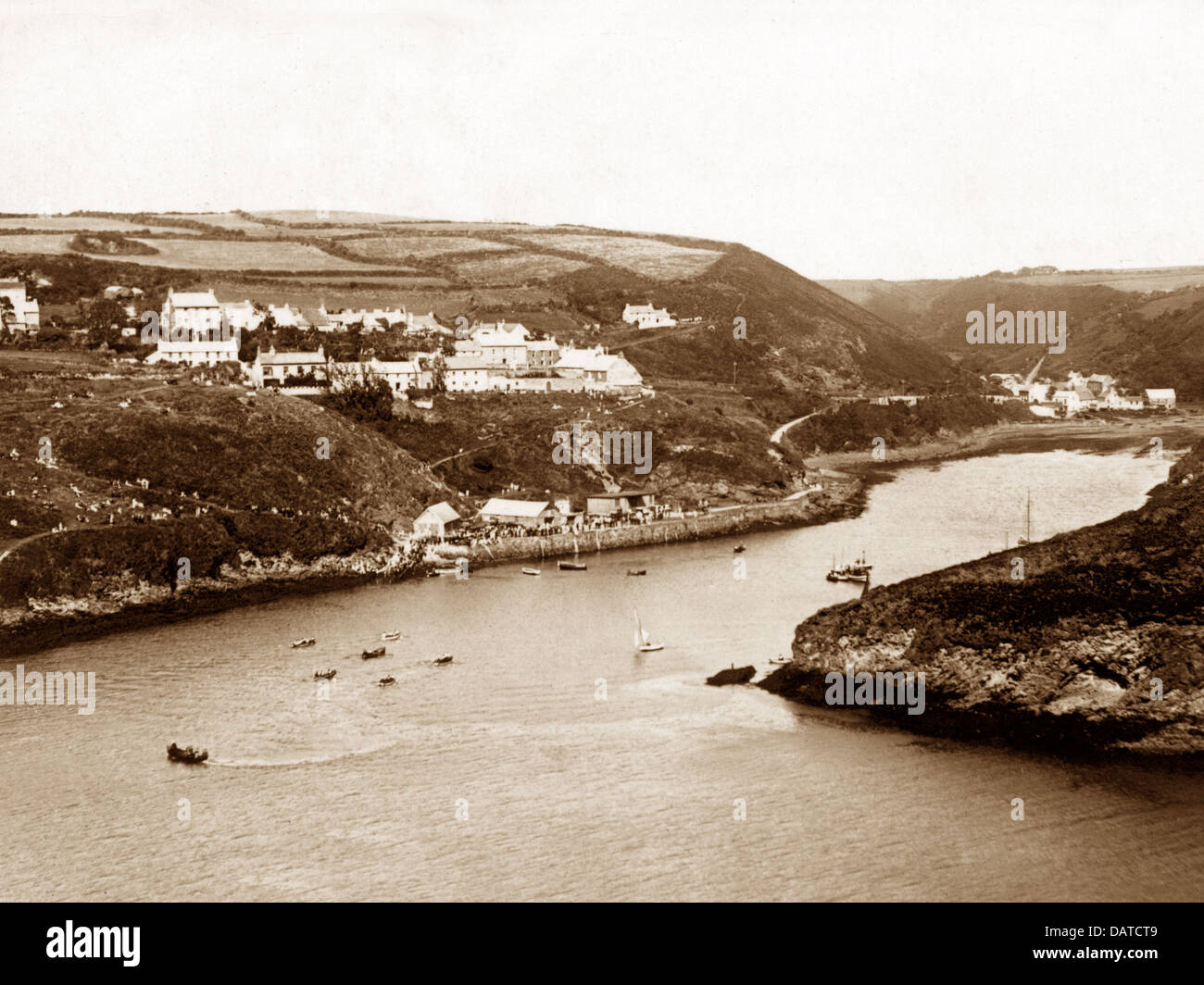 Solva Harbour early 1900s Stock Photo - Alamy