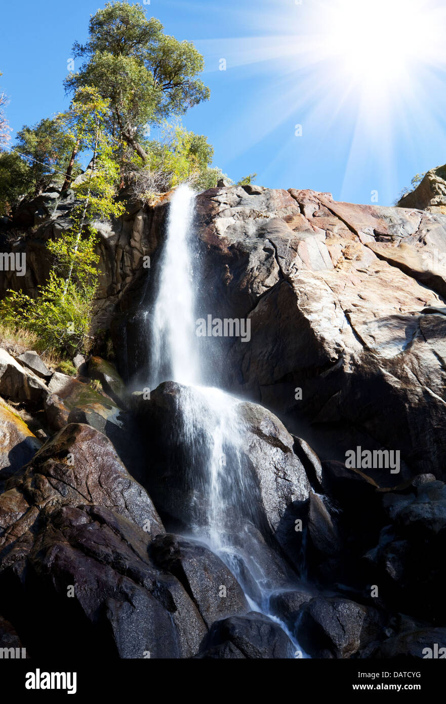 Waterfall in spring Stock Photo - Alamy