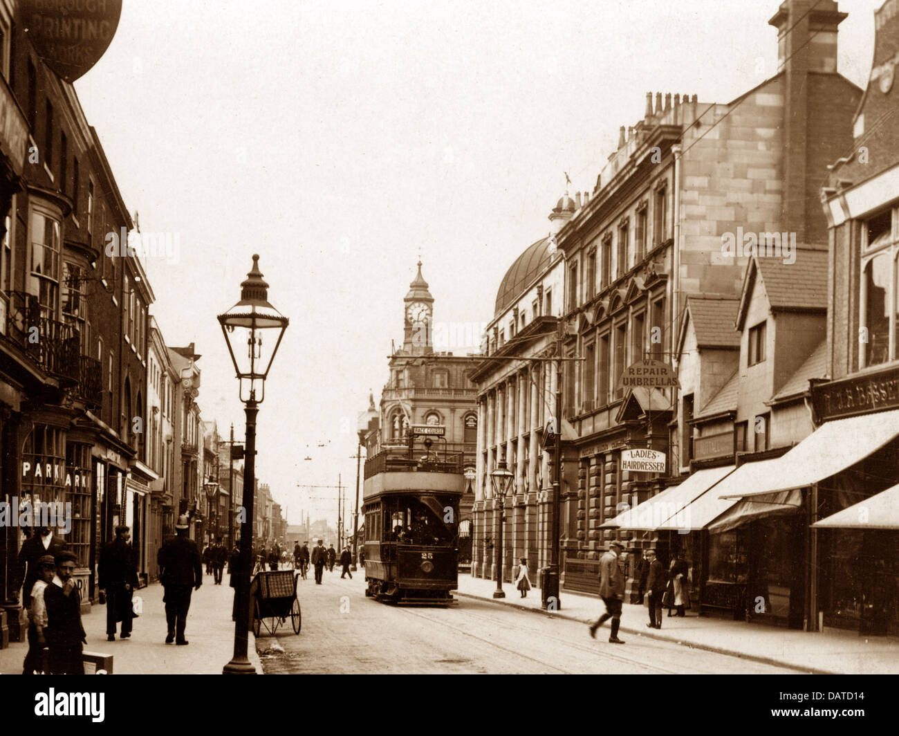 Doncaster High Street early 1900s Stock Photo - Alamy