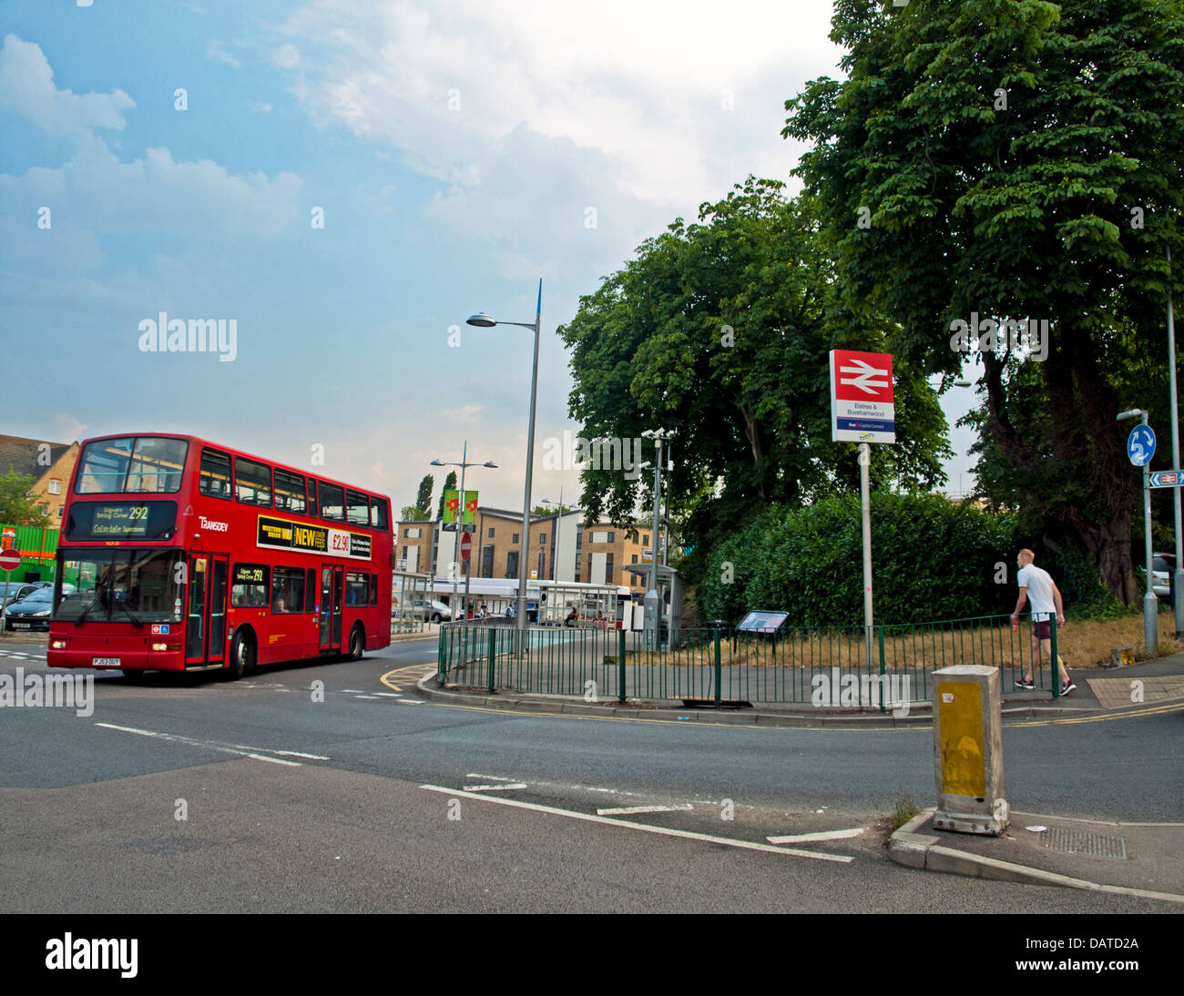 Driveway to Elstree & Borehamwood railway station near Elstree Studios ...