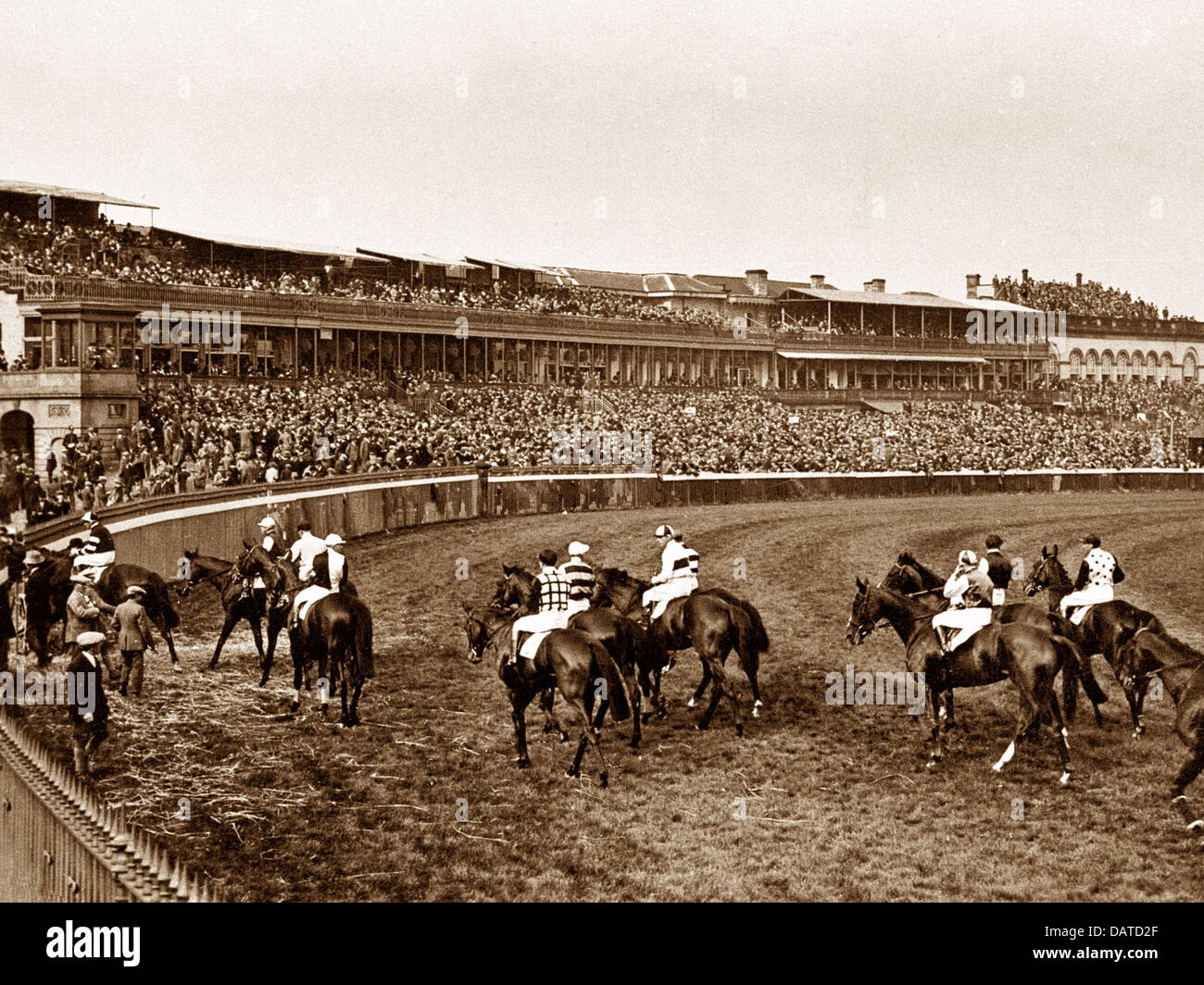 Doncaster Race Course early 1900s Stock Photo - Alamy