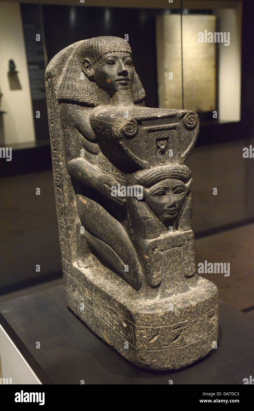 State Museum of Egyptian Art Munich kneeling figure holding a ...