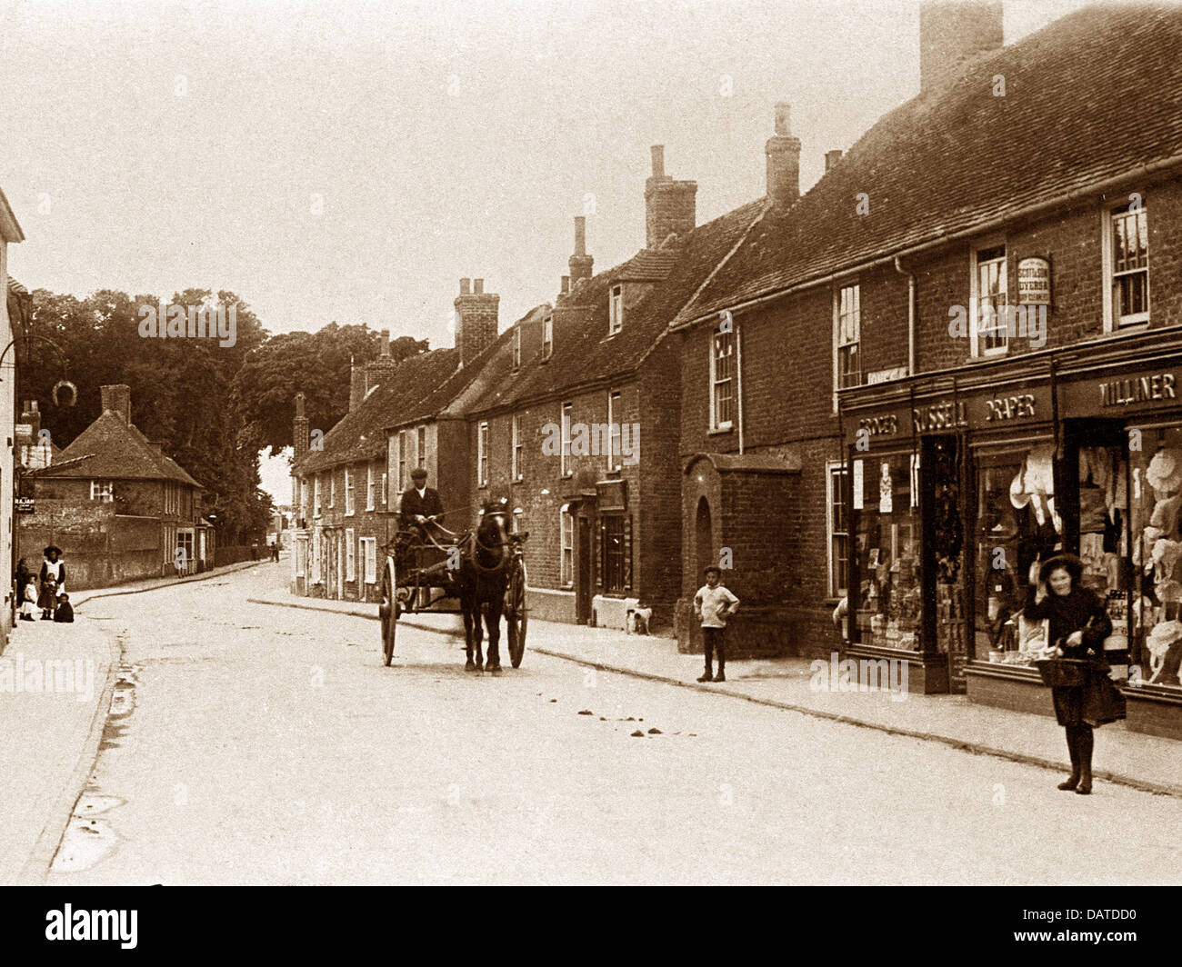 Lydd High Street early 1900s Stock Photo - Alamy