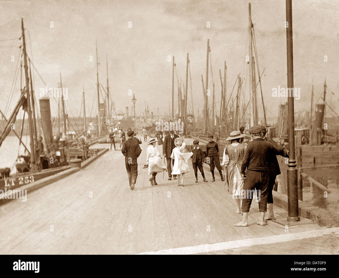 Blyth Fish Quay early 1900s Stock Photo - Alamy