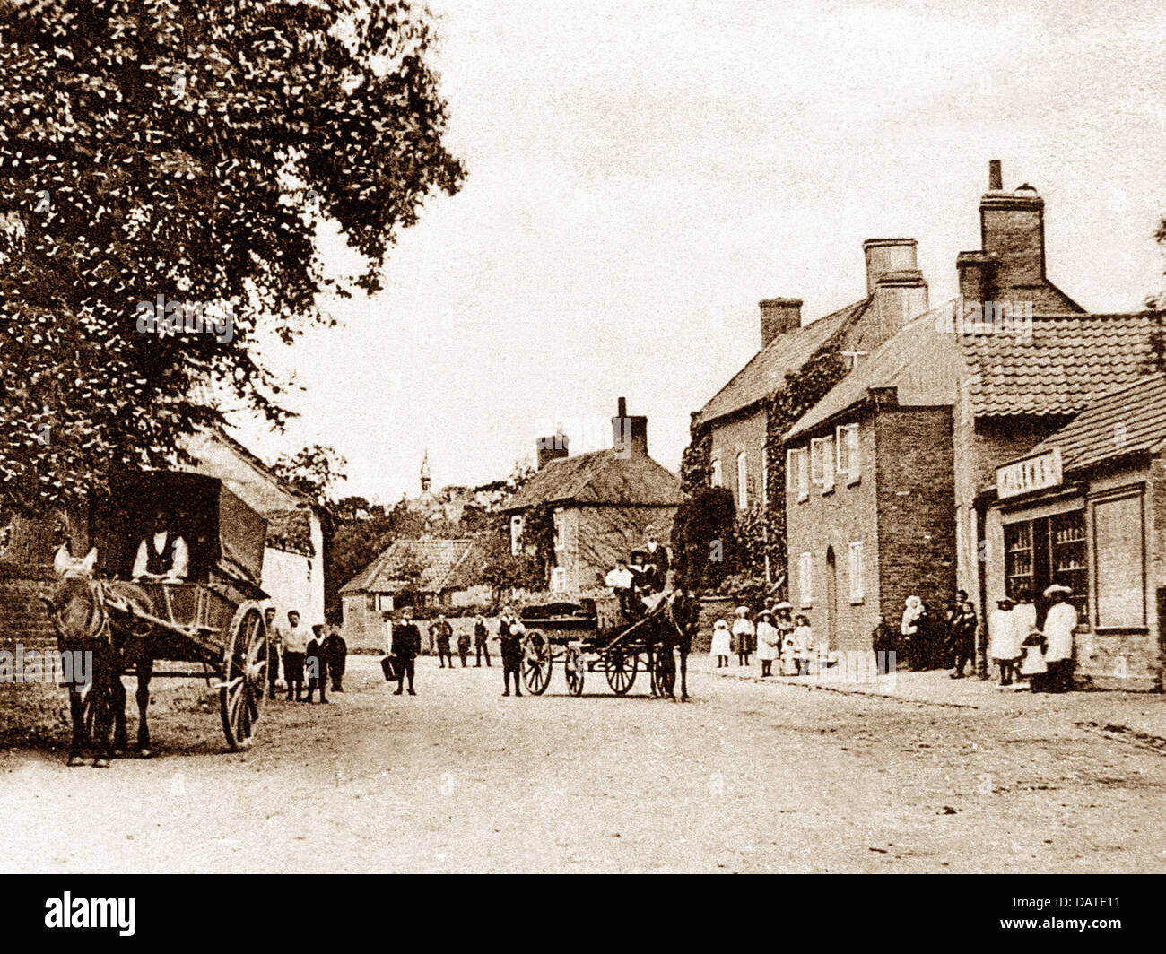 Flintham early 1900s Stock Photo - Alamy