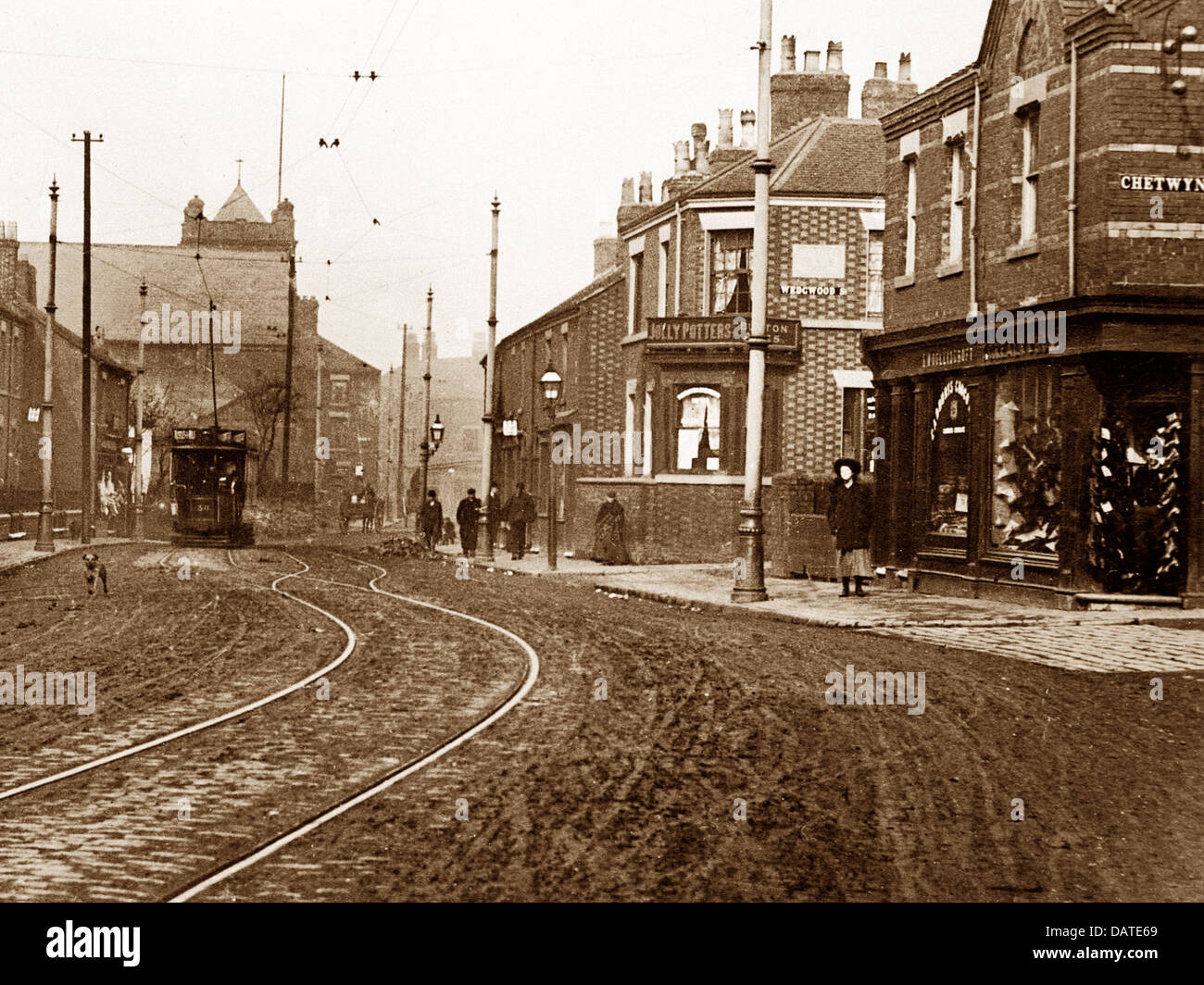 Wolstanton High Street early 1900s Stock Photo - Alamy